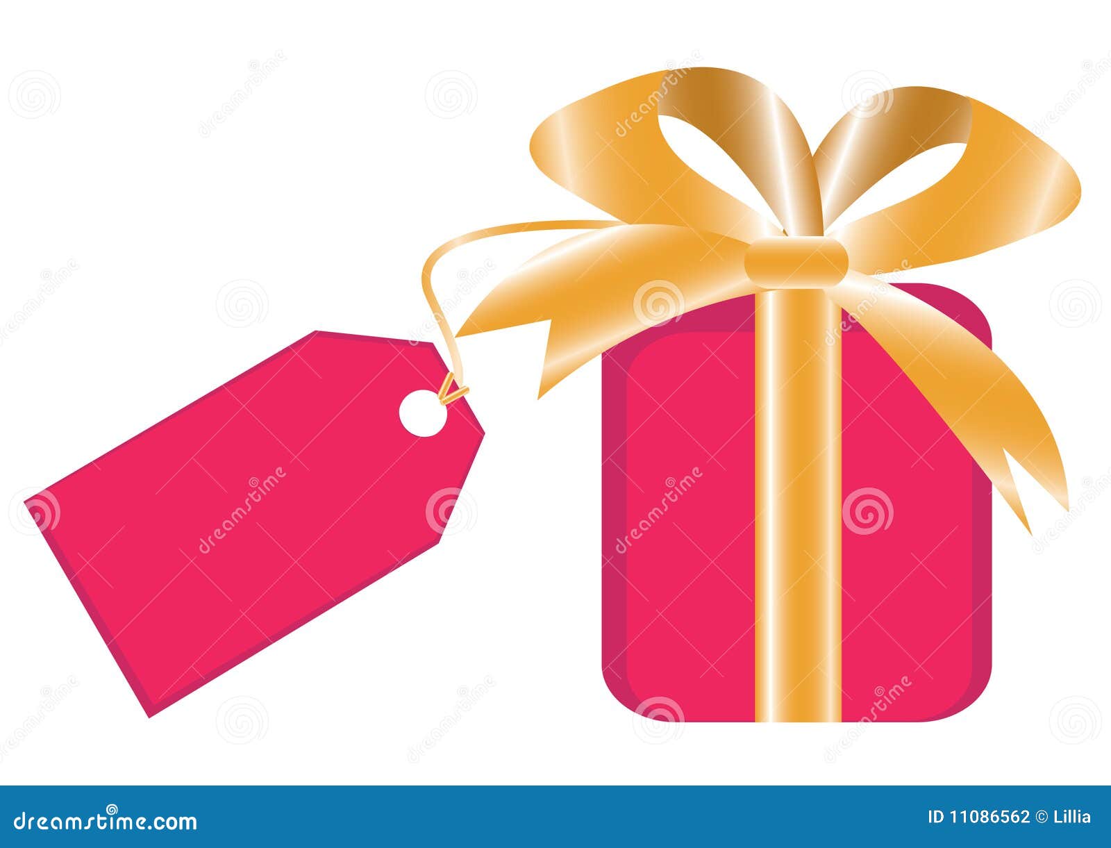 Gift Box with Laber for Your Text Stock Vector - Illustration of ...