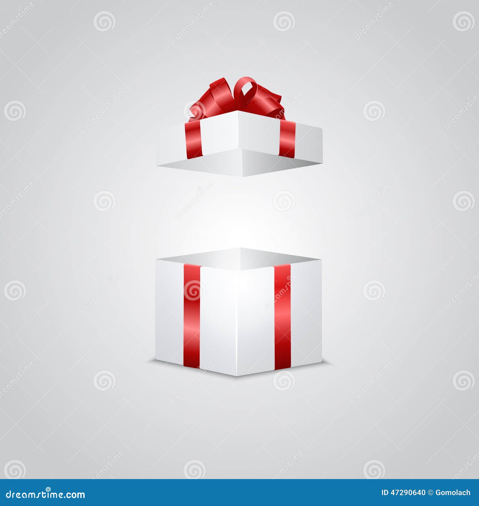 Gift box with light effect stock vector. Illustration of packaging ...