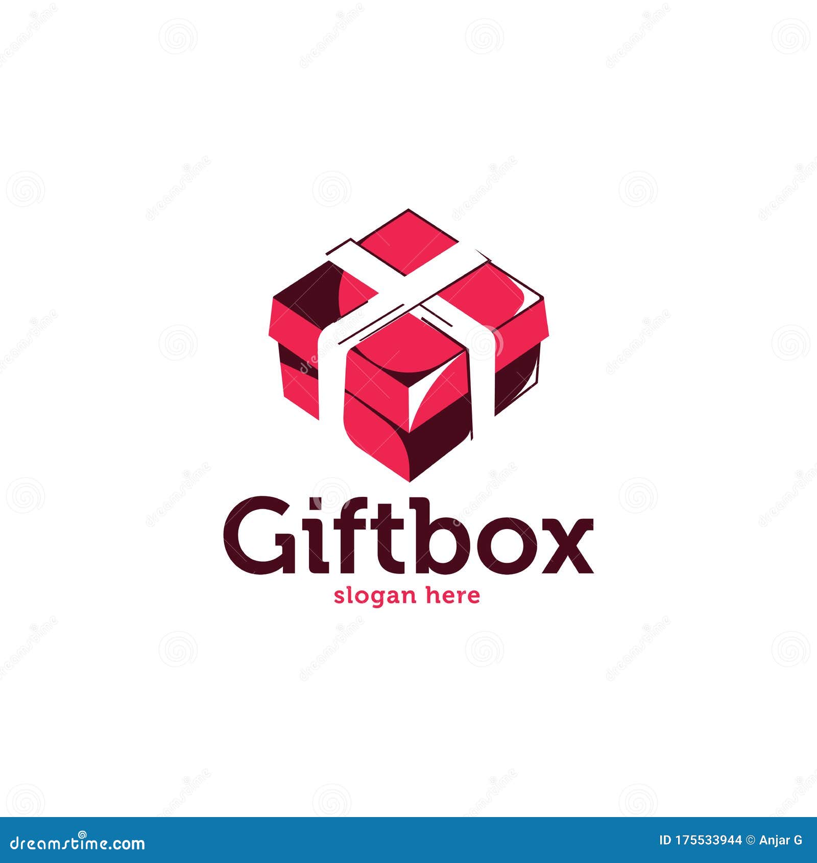 Gift box logo template stock vector. Illustration of outline - 175533944