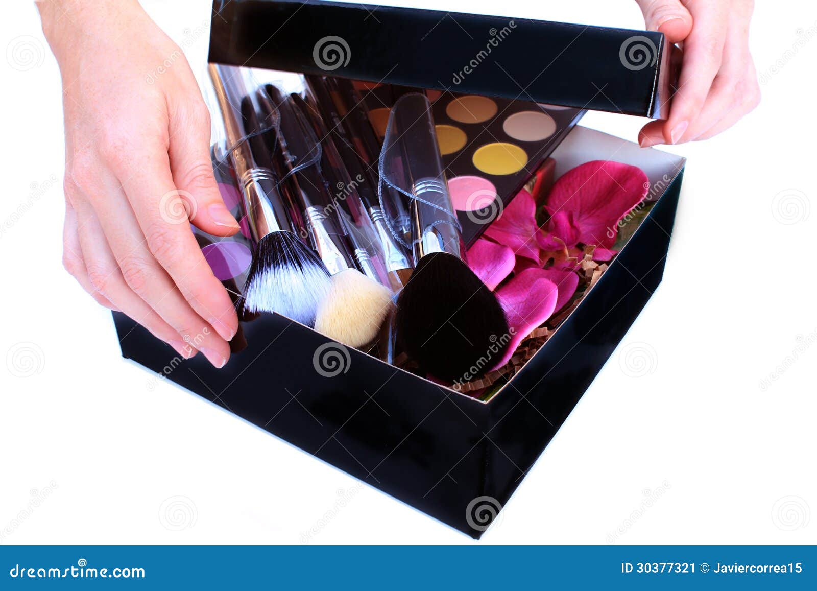 Gift Box with Makeup Inside Stock Image - Image of birthday, present ...