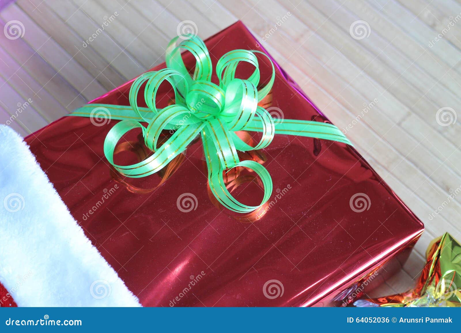 Gift Box of Multi-colored Ribbons Arranged Beautifully Stock Photo ...