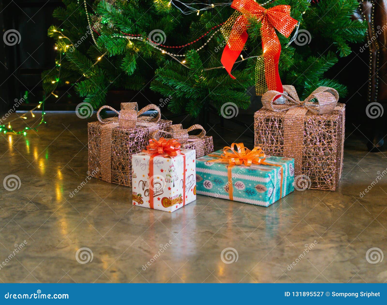 Gift Box New Year and Day Christmas Stock Image - Image of present ...