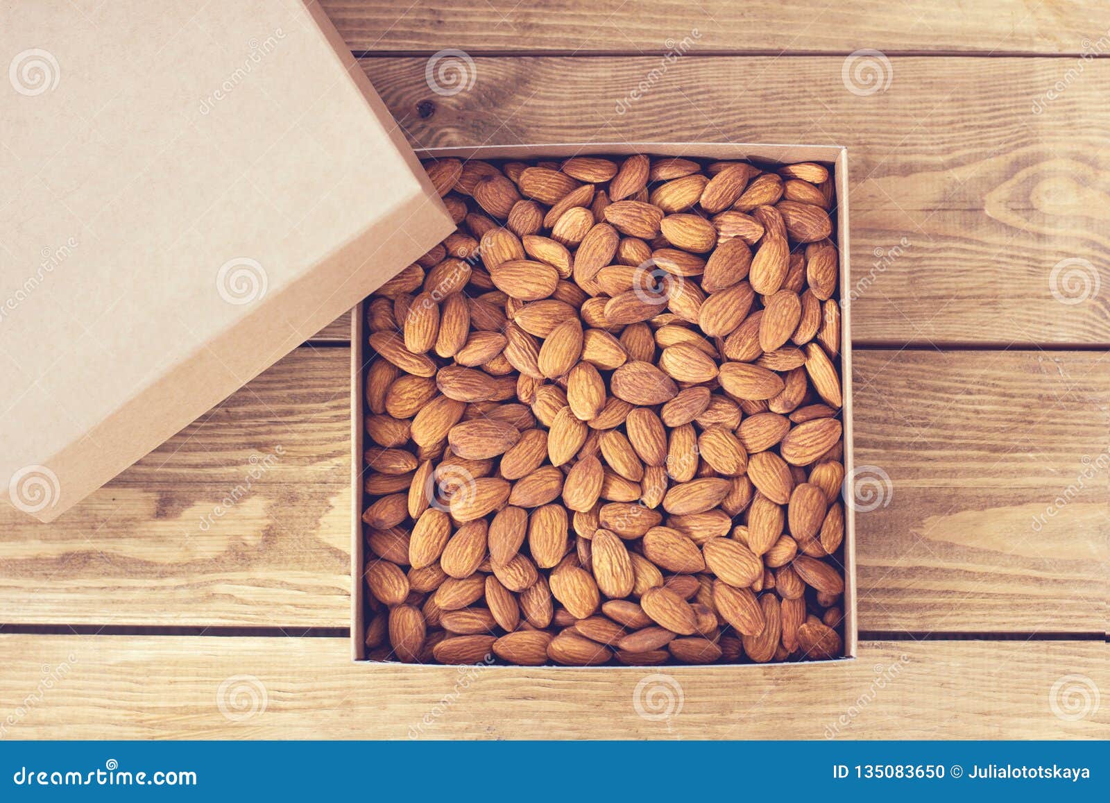 Gift Box, Box of Nuts - Almonds Stock Photo - Image of snack, group ...