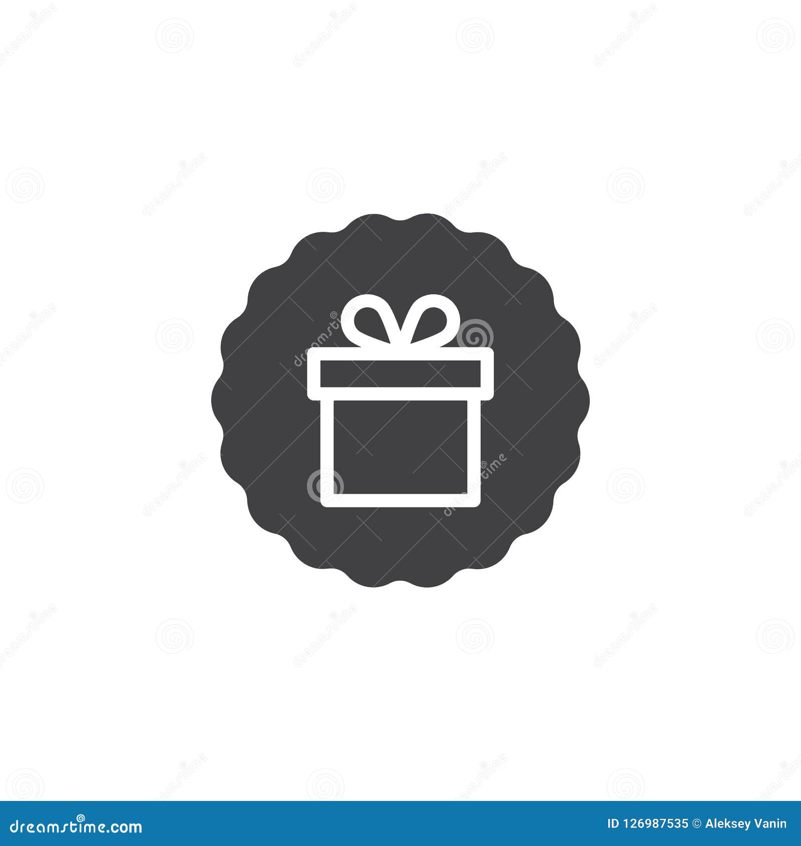 Gift box offer vector icon stock vector. Illustration of symbol - 126987535