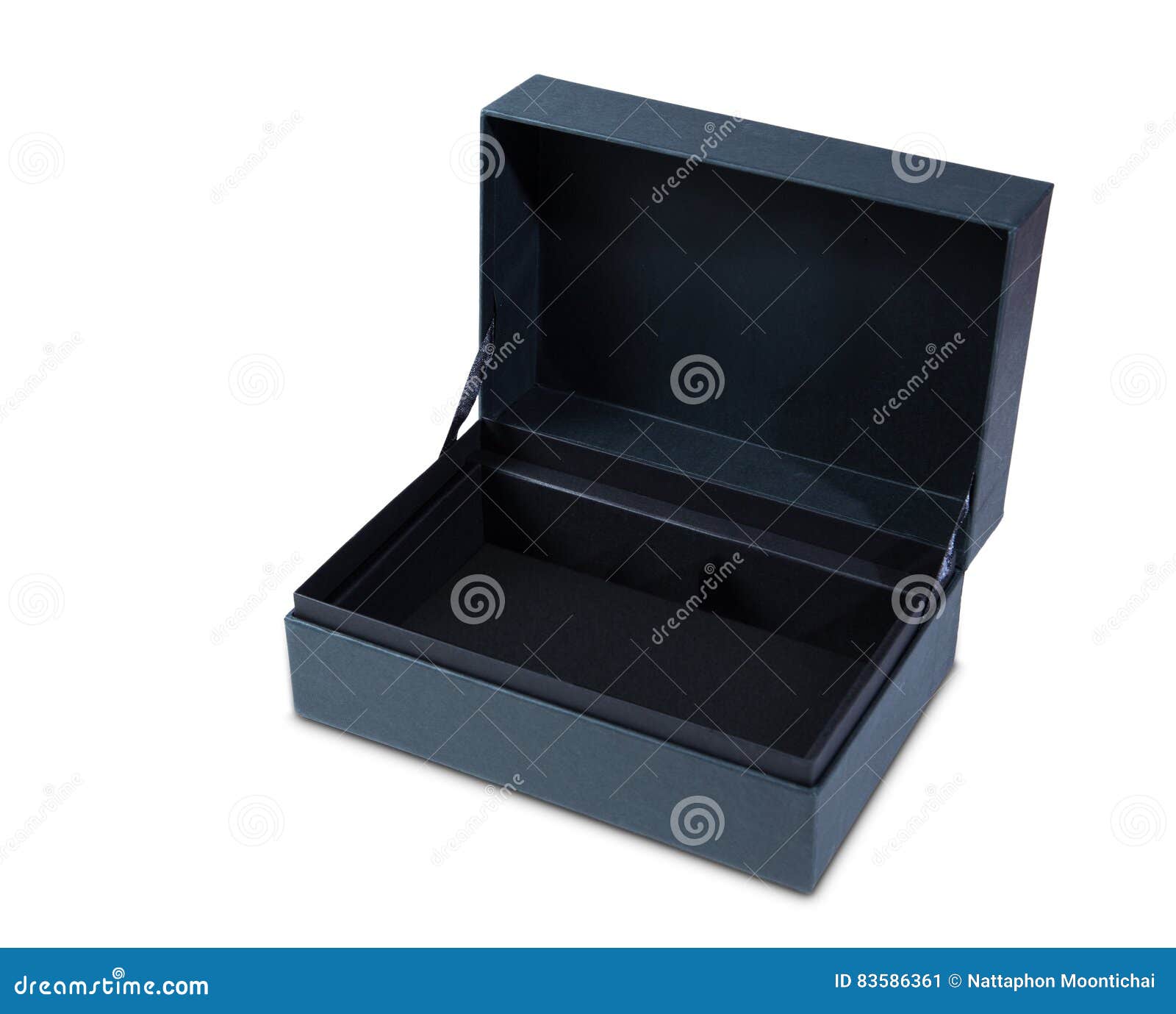 Gift Box Open Empty Isolated on White Stock Image - Image of ...