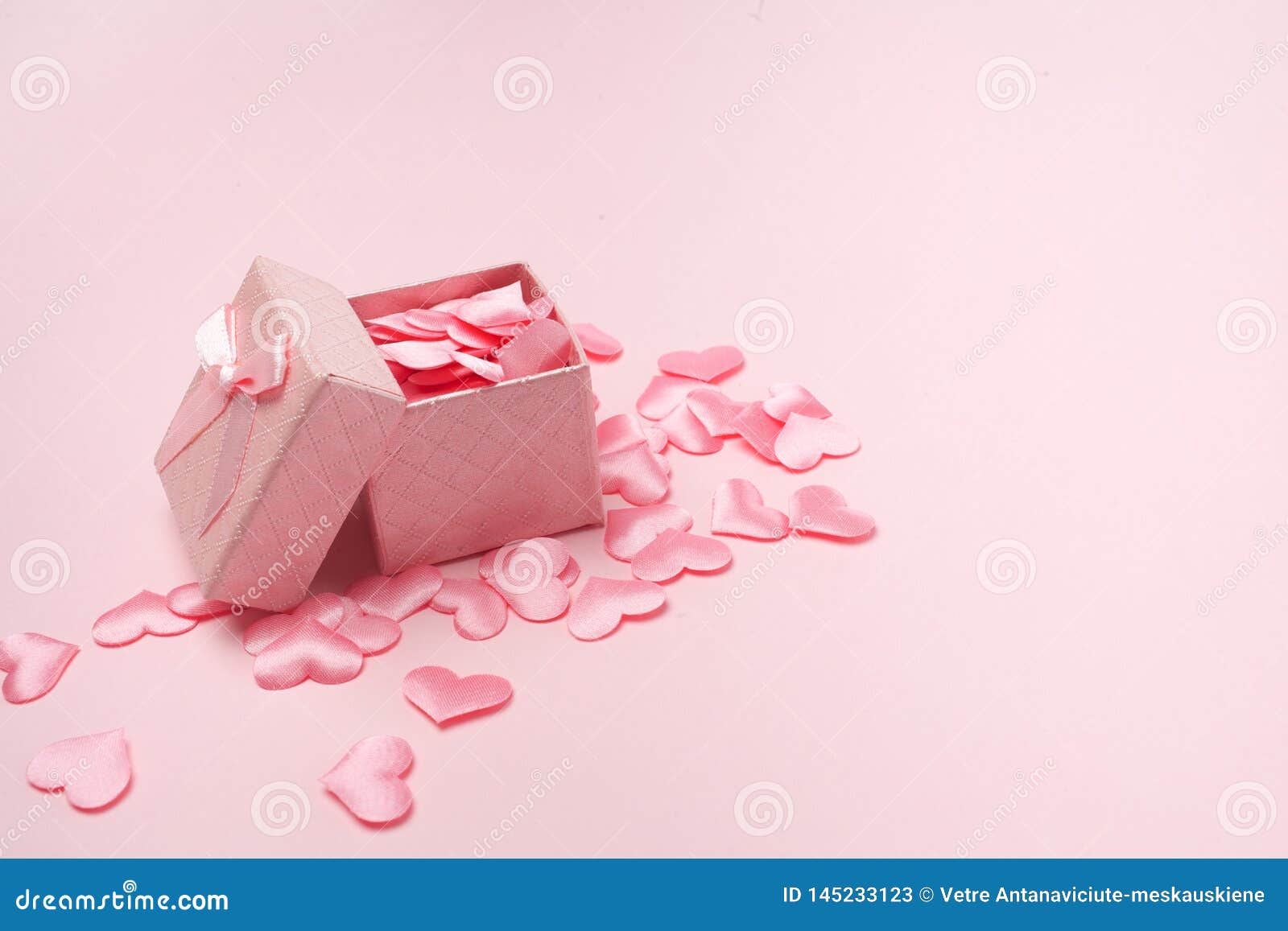 Gift Box Open Heart Floating on Pink Background, Love Greeting Concept ...
