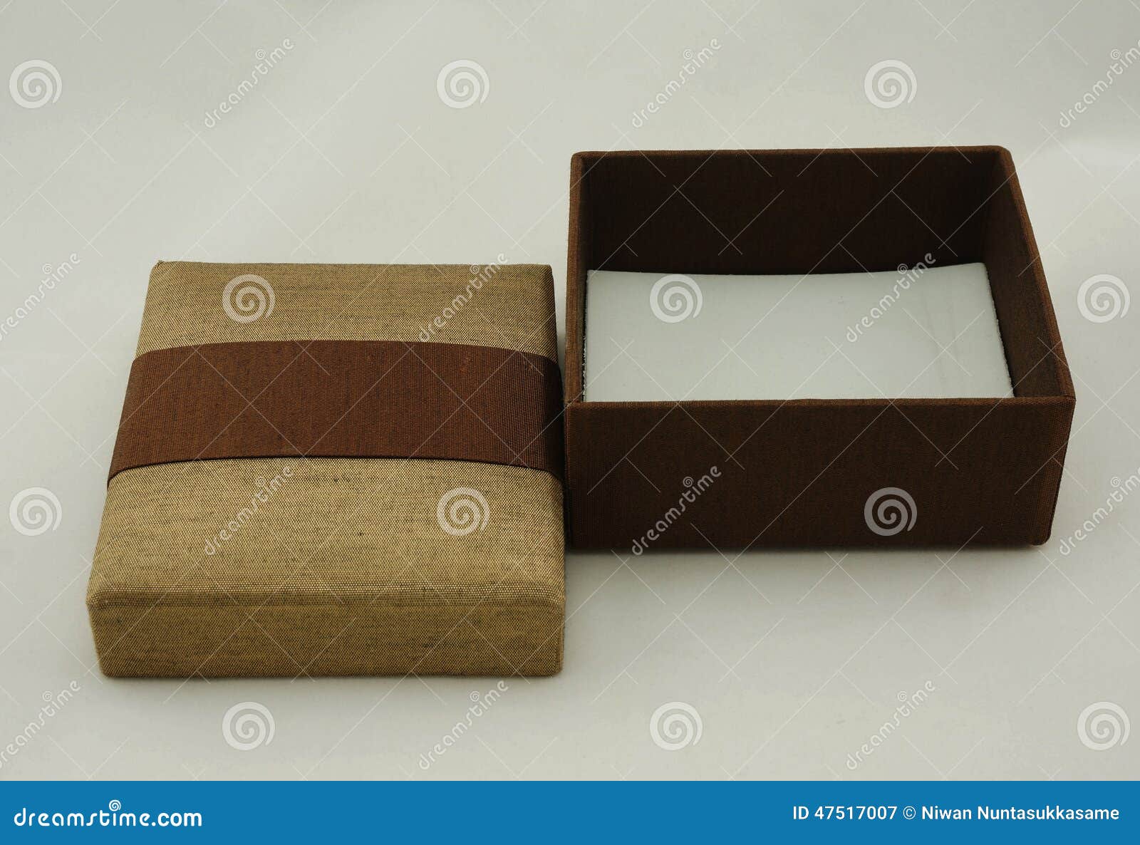 Gift Box Packaging with Gold and Brown Color Stock Image - Image of ...