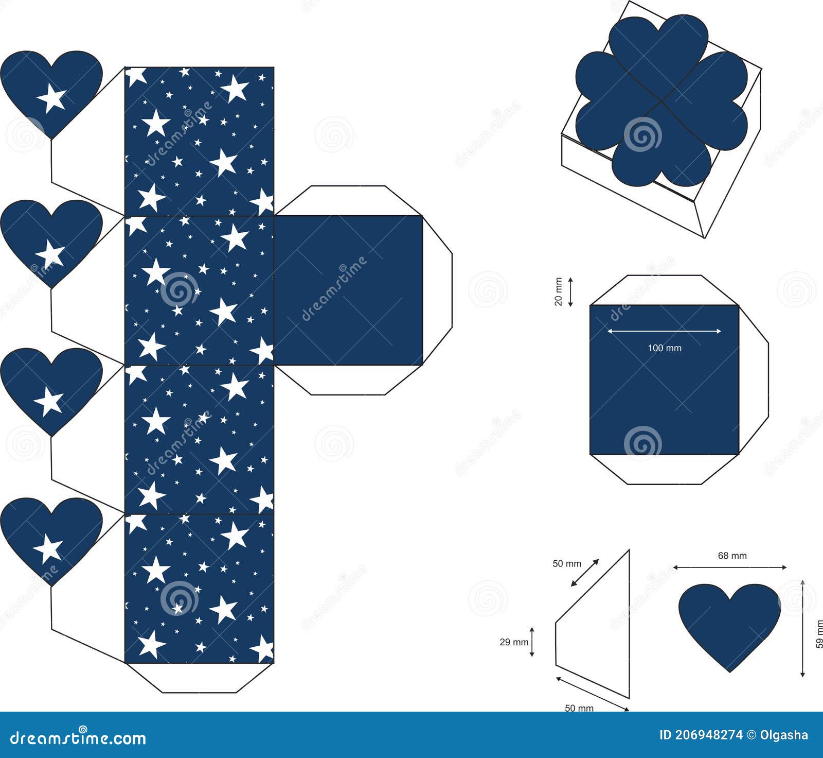 Gift box pattern stock vector. Illustration of february - 206948274