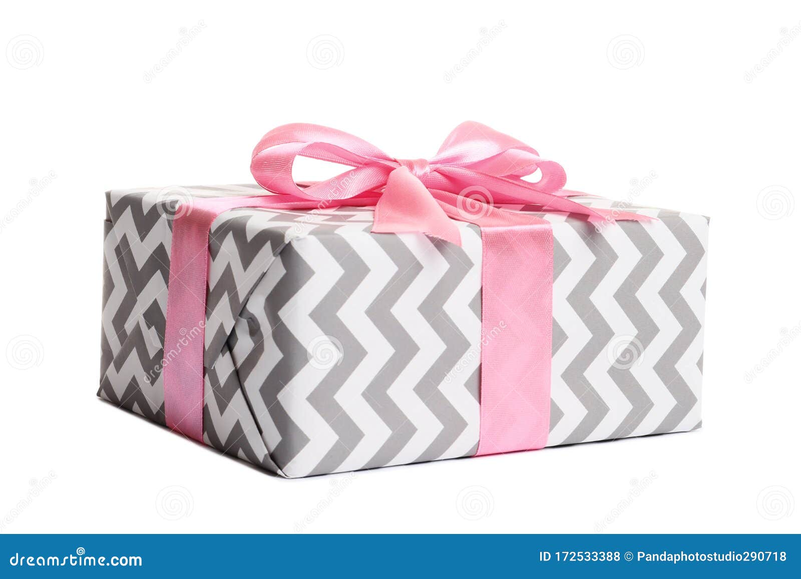 Gift box with pink bow stock photo. Image of handmade - 172533388