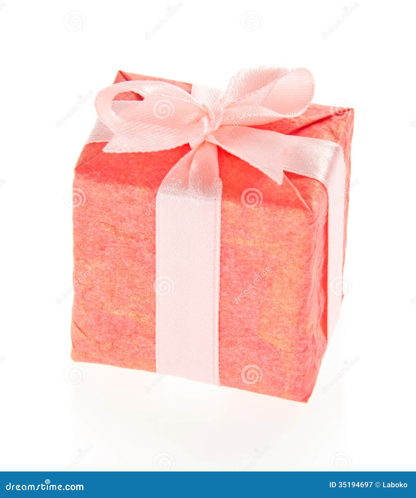 Gift box with pink bow stock image. Image of ribbon, design - 35194697