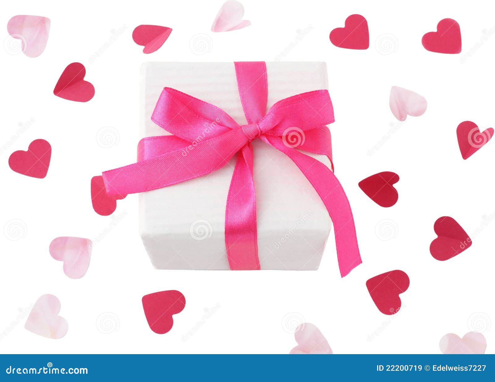 Gift box with pink ribbon stock image. Image of packaging - 22200719