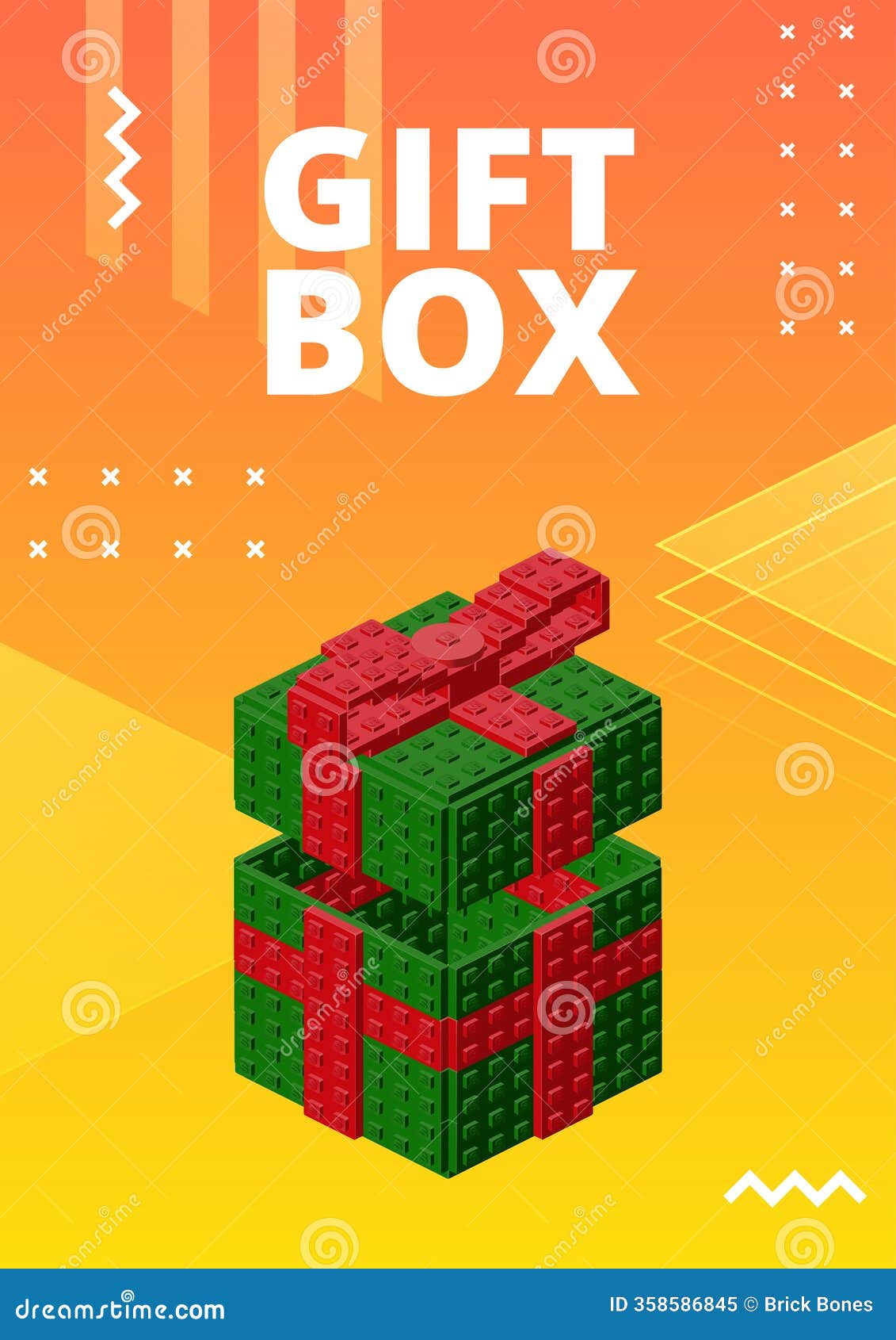 Gift Box Poster for Print and Design. Vector Stock Illustration ...