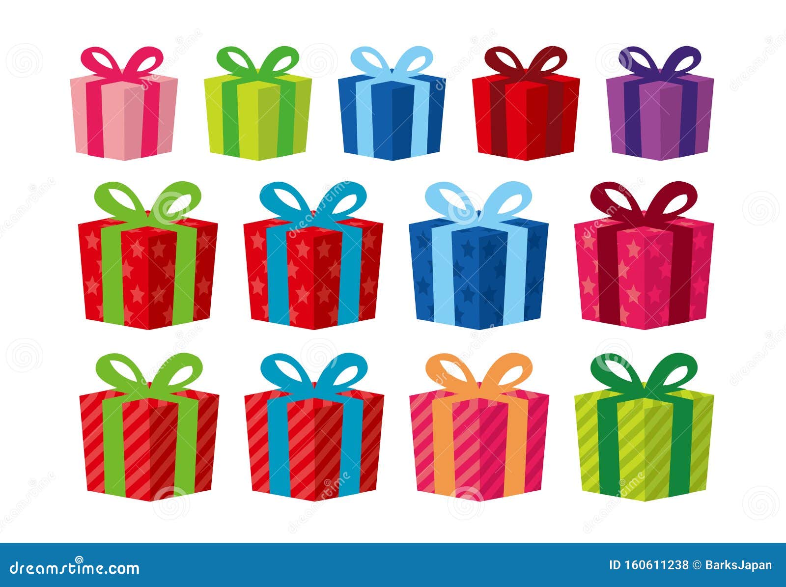Gift Box Present Box Vector Illustration Set Stock Vector ...