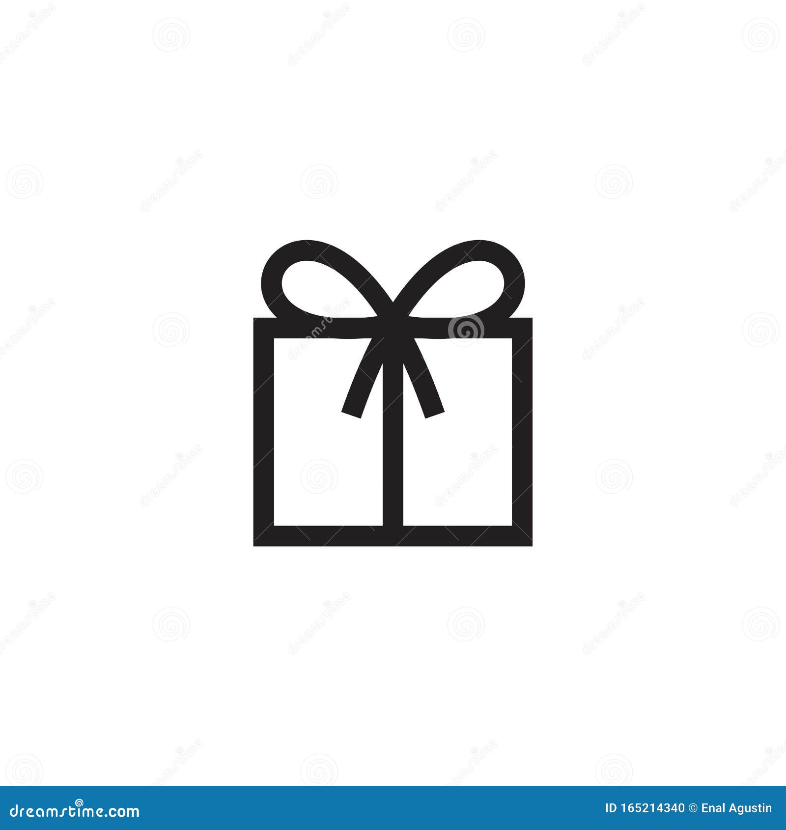 Gift Box Present Icon Logo Design Vector Template Stock Vector ...