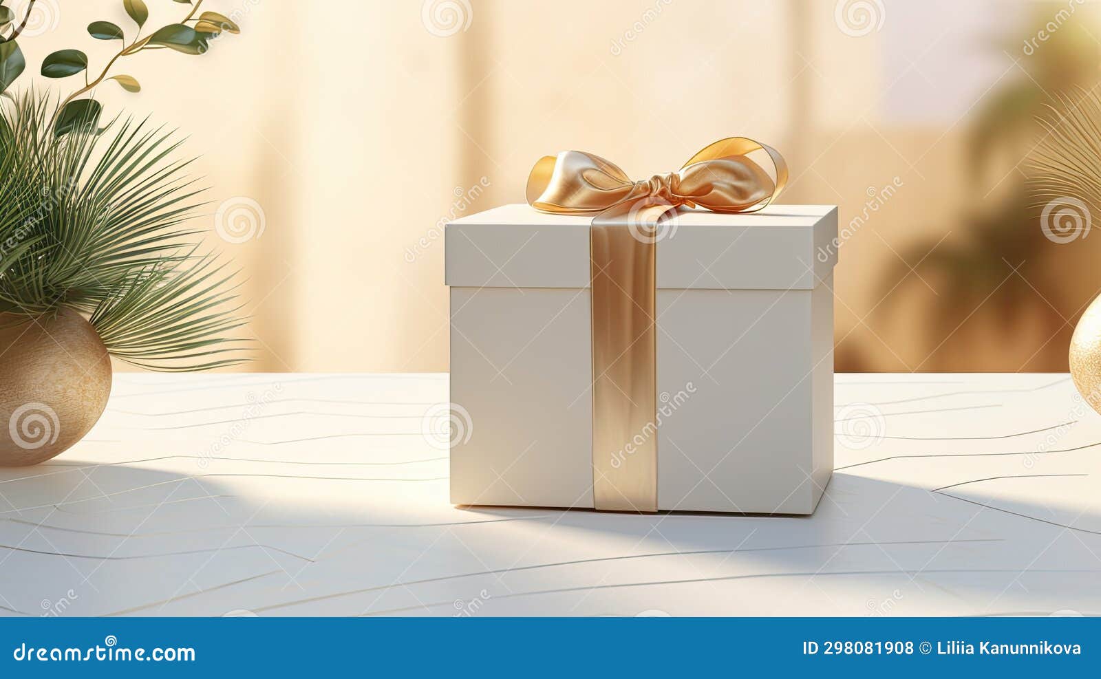 A Gift Box Product in an Elegant Showcase Setting, the Details of the ...