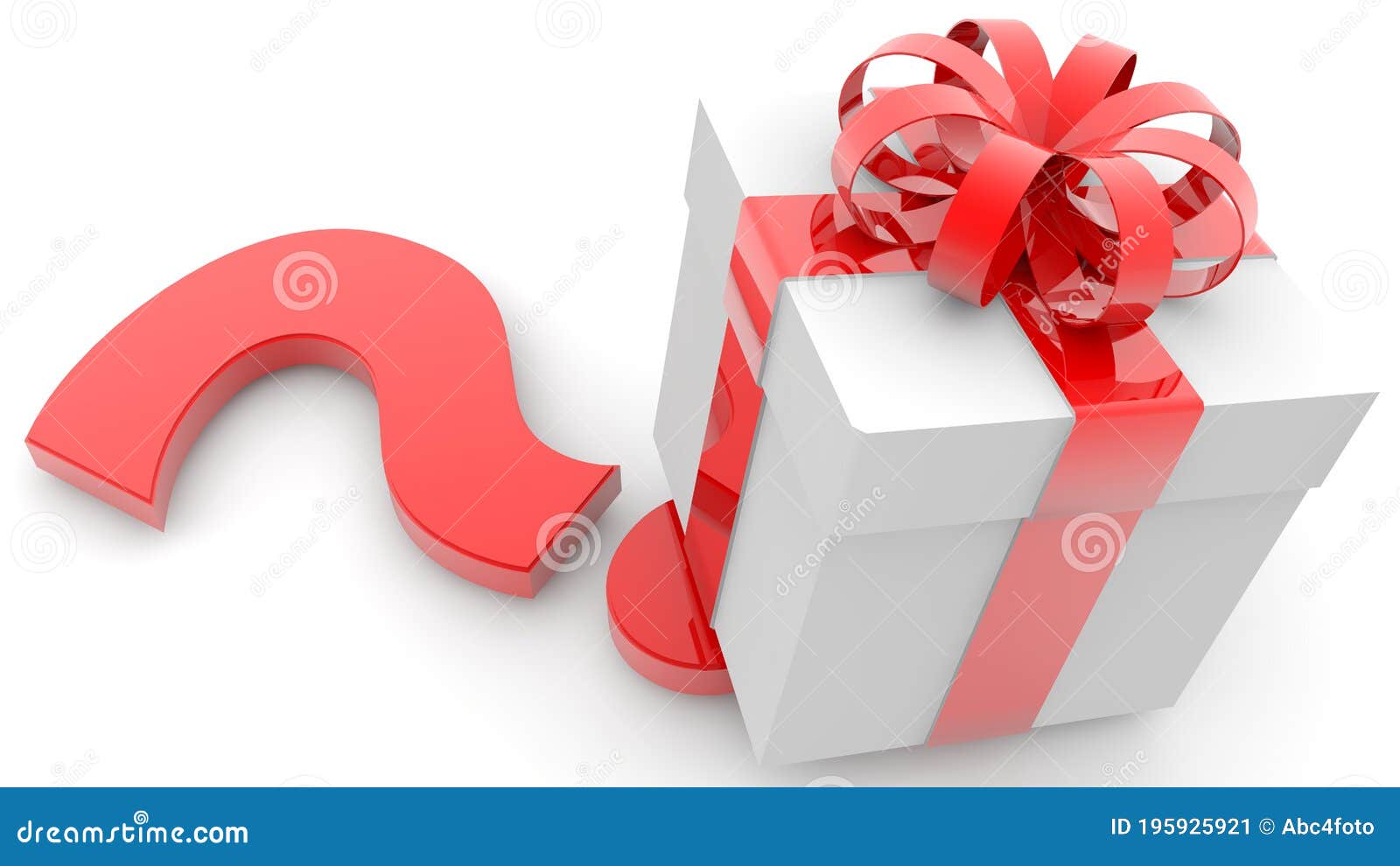 Gift Box with Question Mark Concept Stock Illustration - Illustration ...
