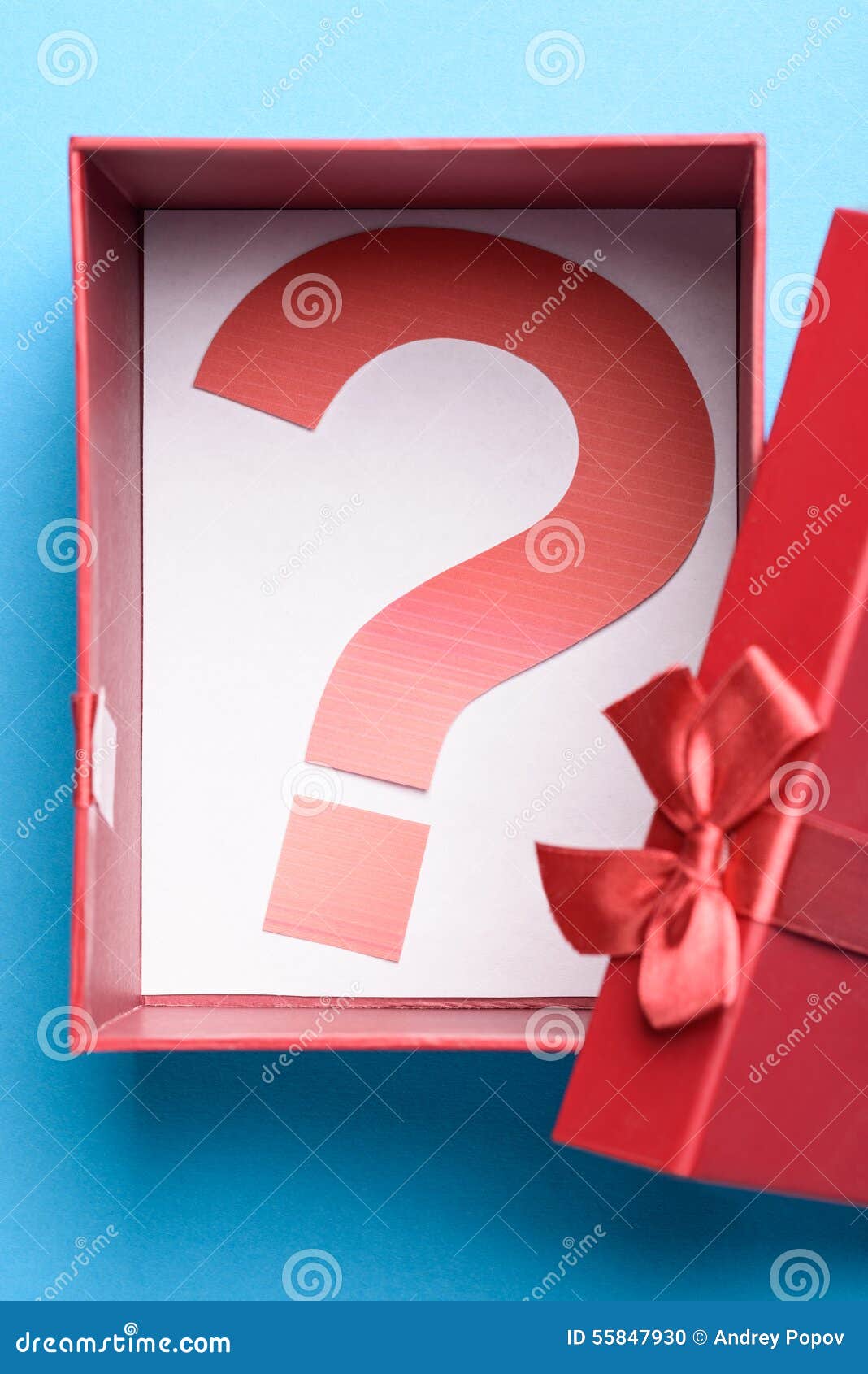 Gift Box with a Question Mark Symbol Stock Photo - Image of problem ...