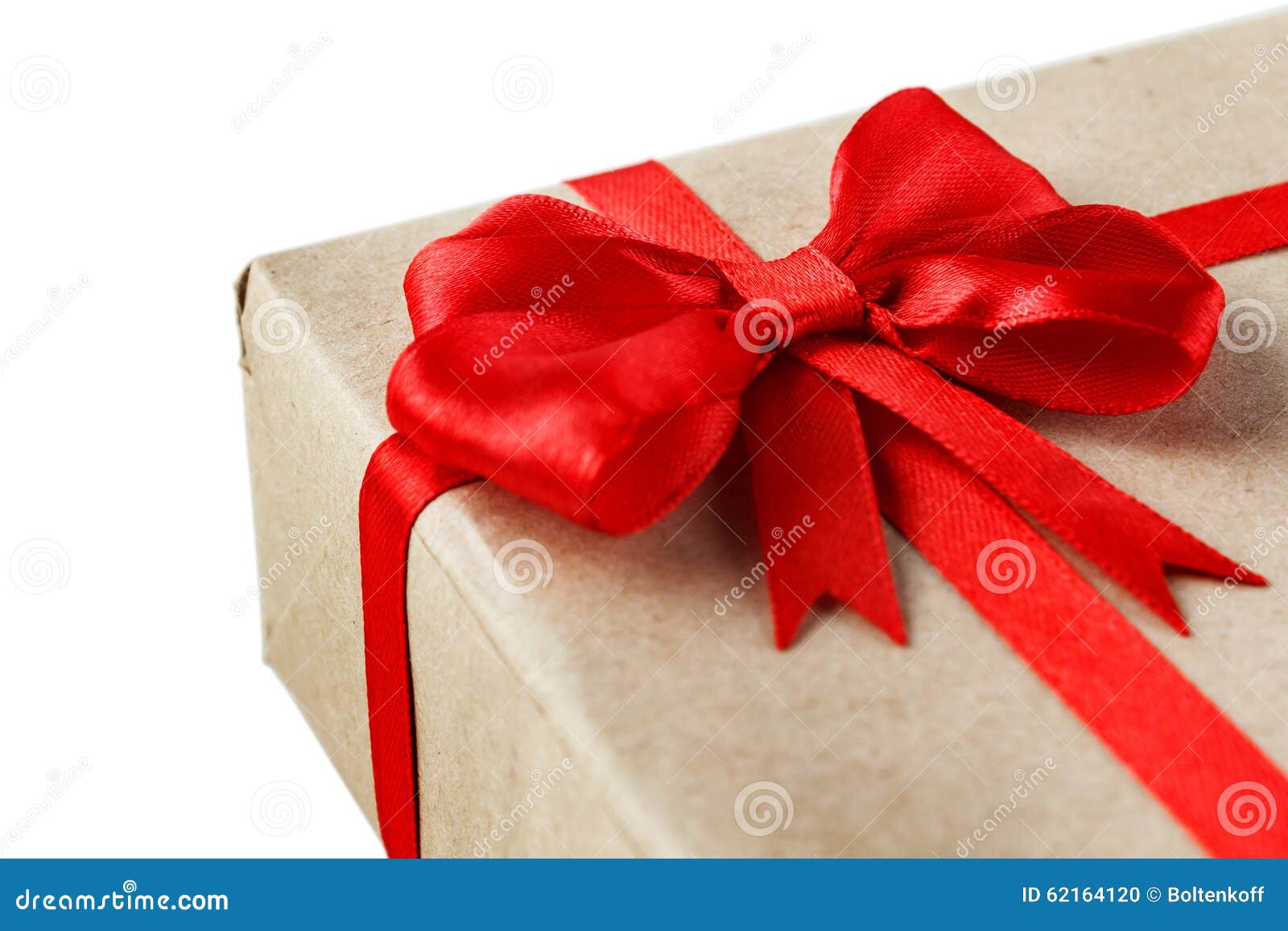 Gift box with red bow stock photo. Image of greeting - 62164120