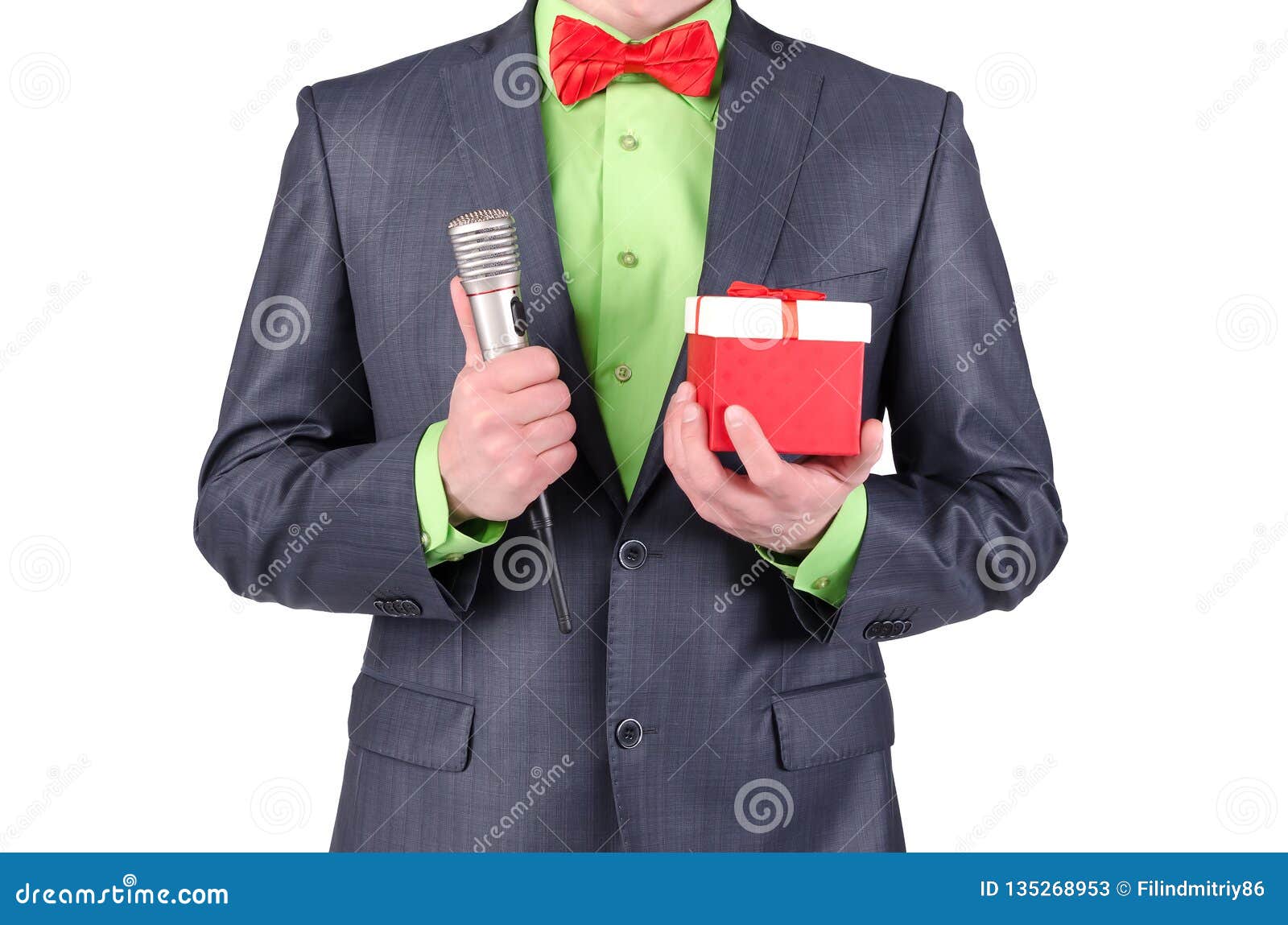 Presenter. stock image. Image of business, holding, front - 135268953