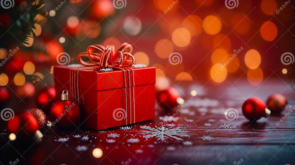 Gift box, red color stock illustration. Illustration of celebrate ...