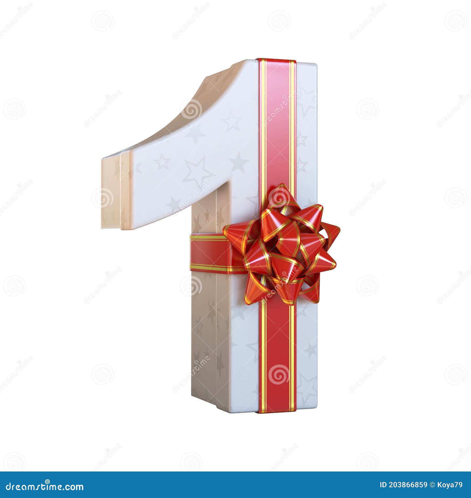 Gift Box with Red Ribbon Bow 3d Font, Present Alphabet 3d Rendering ...