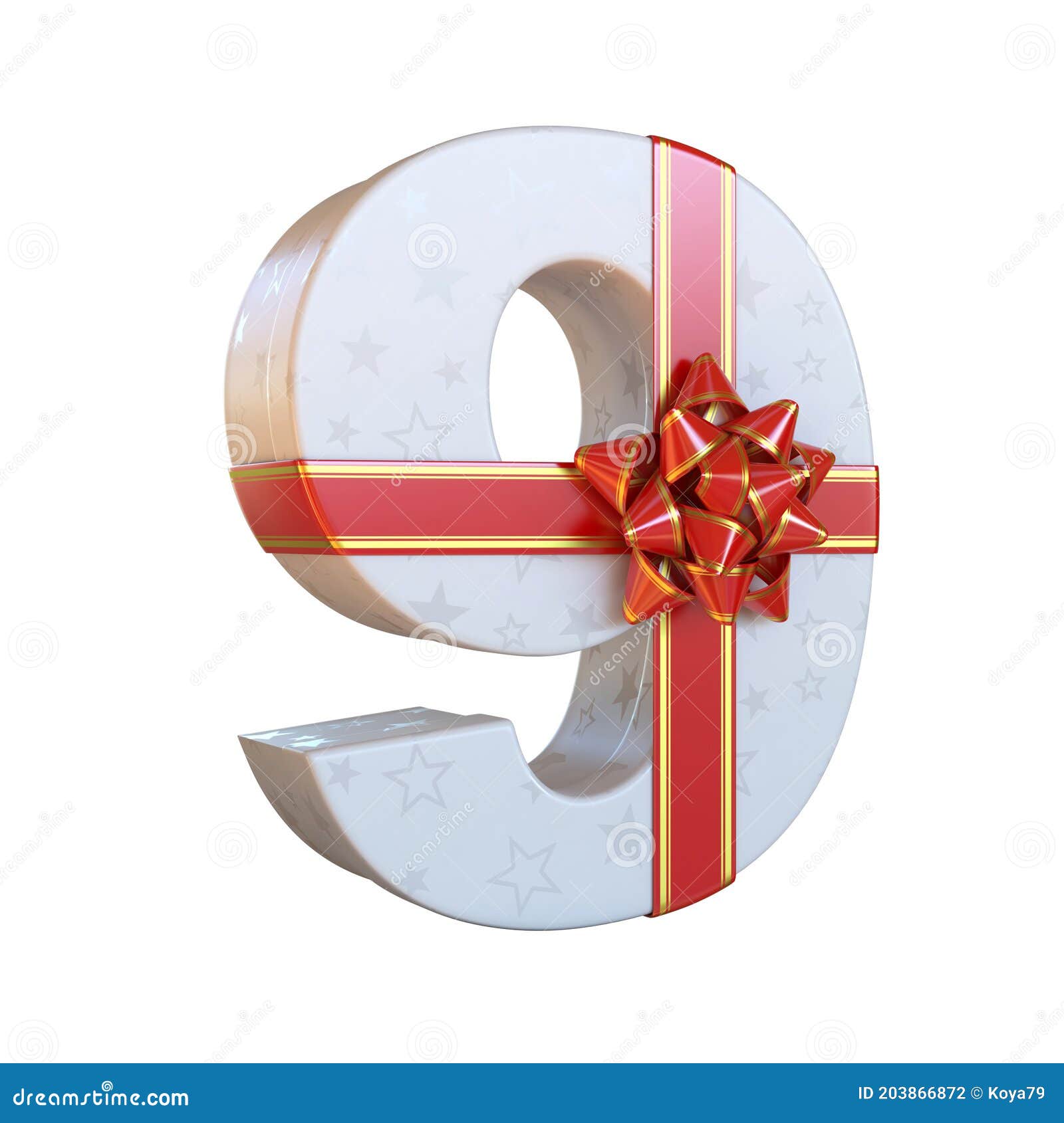 Gift Box with Red Ribbon Bow 3d Font, Present Alphabet 3d Rendering ...