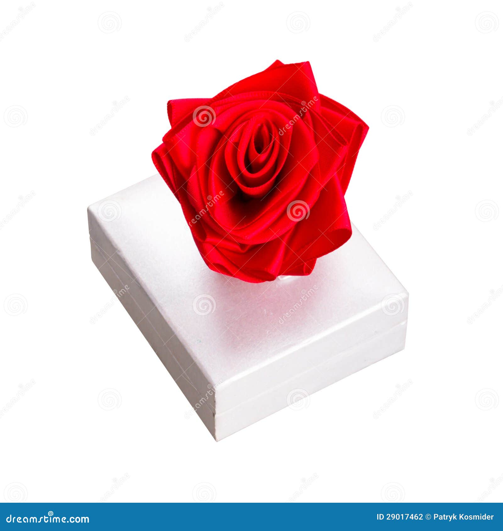 Gift box with red rose stock photo. Image of isolated - 29017462
