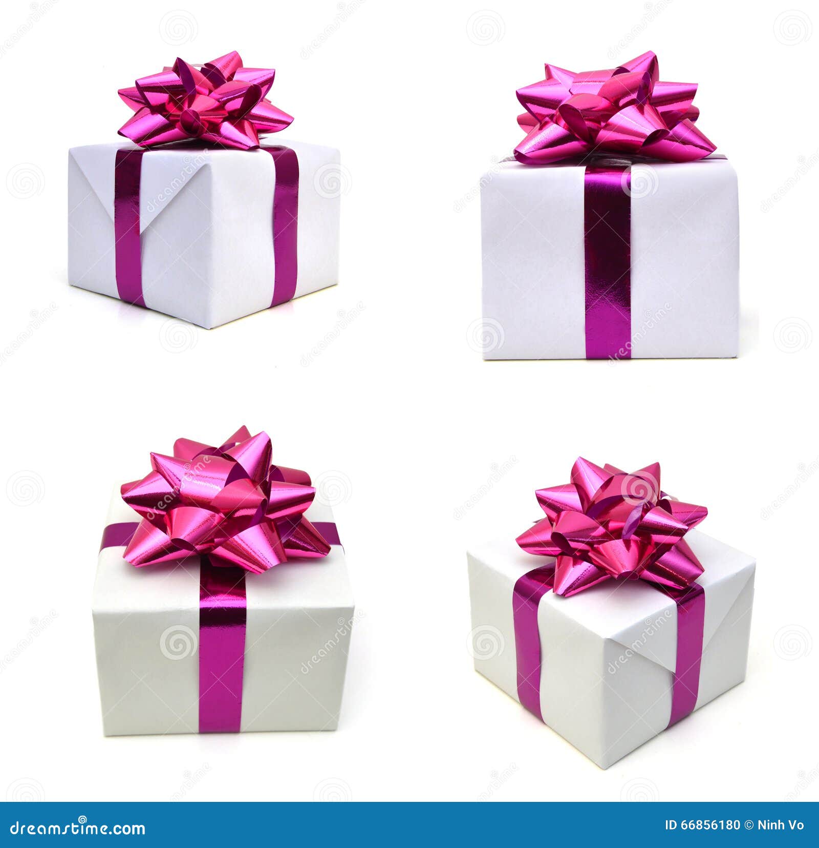 Gift box with ribbon stock photo. Image of ribbon, four - 66856180
