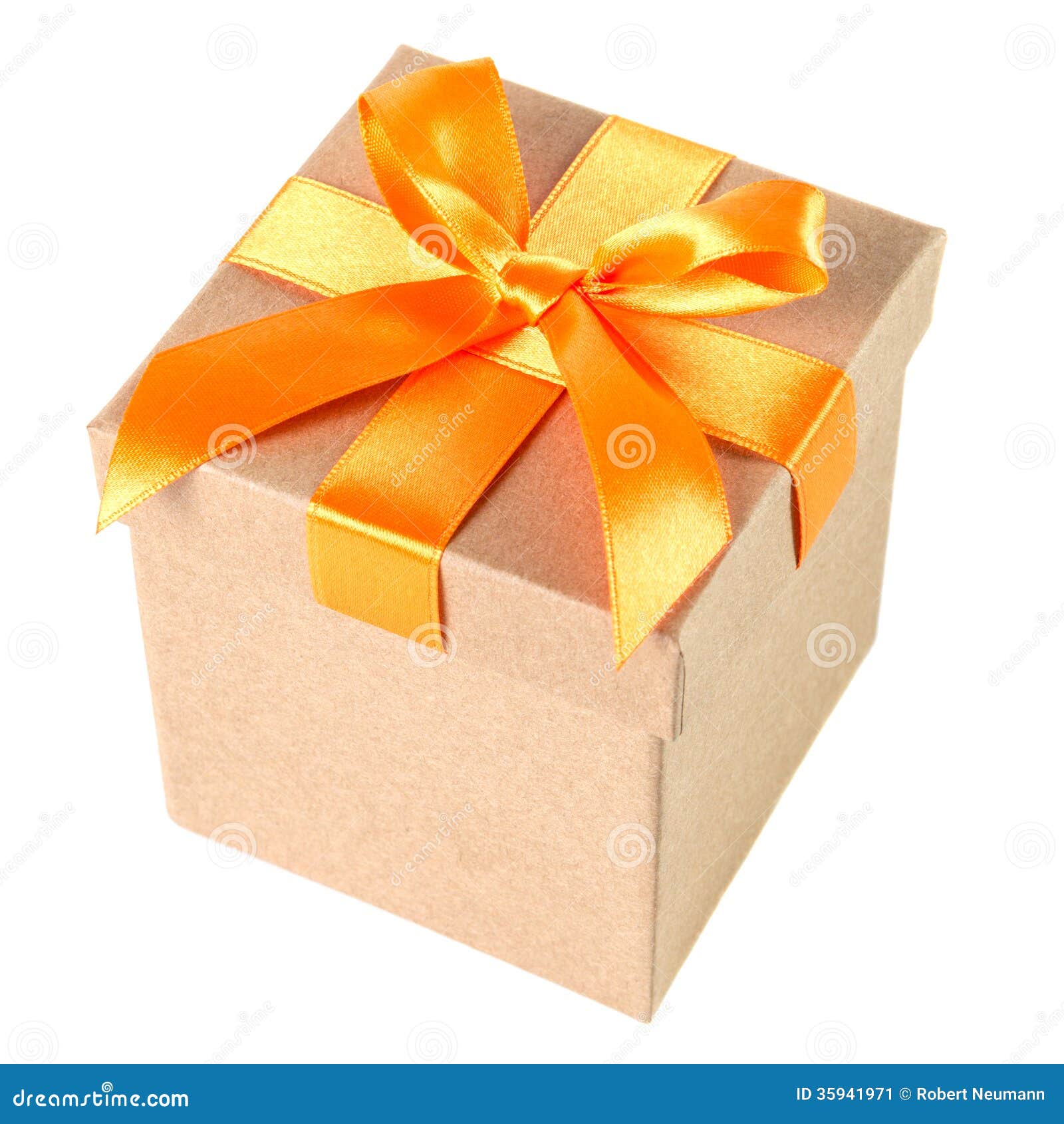 Gift Box with Ribbon Isolated before White Stock Image - Image of ...