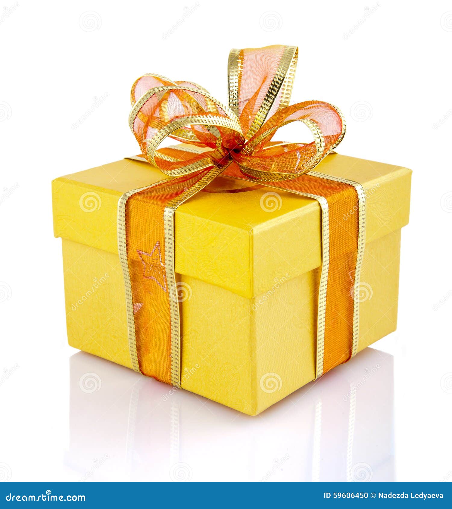 Gift box with ribbon stock photo. Image of wedding, retail - 59606450