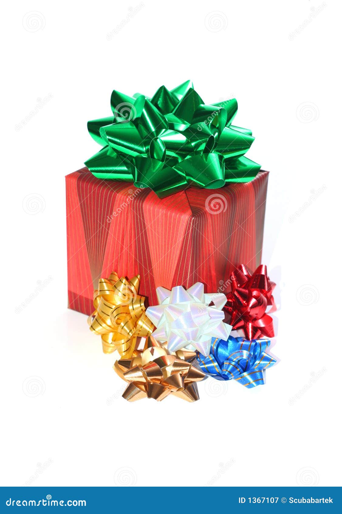 Gift box and ribbons stock image. Image of carton, expensive - 1367107
