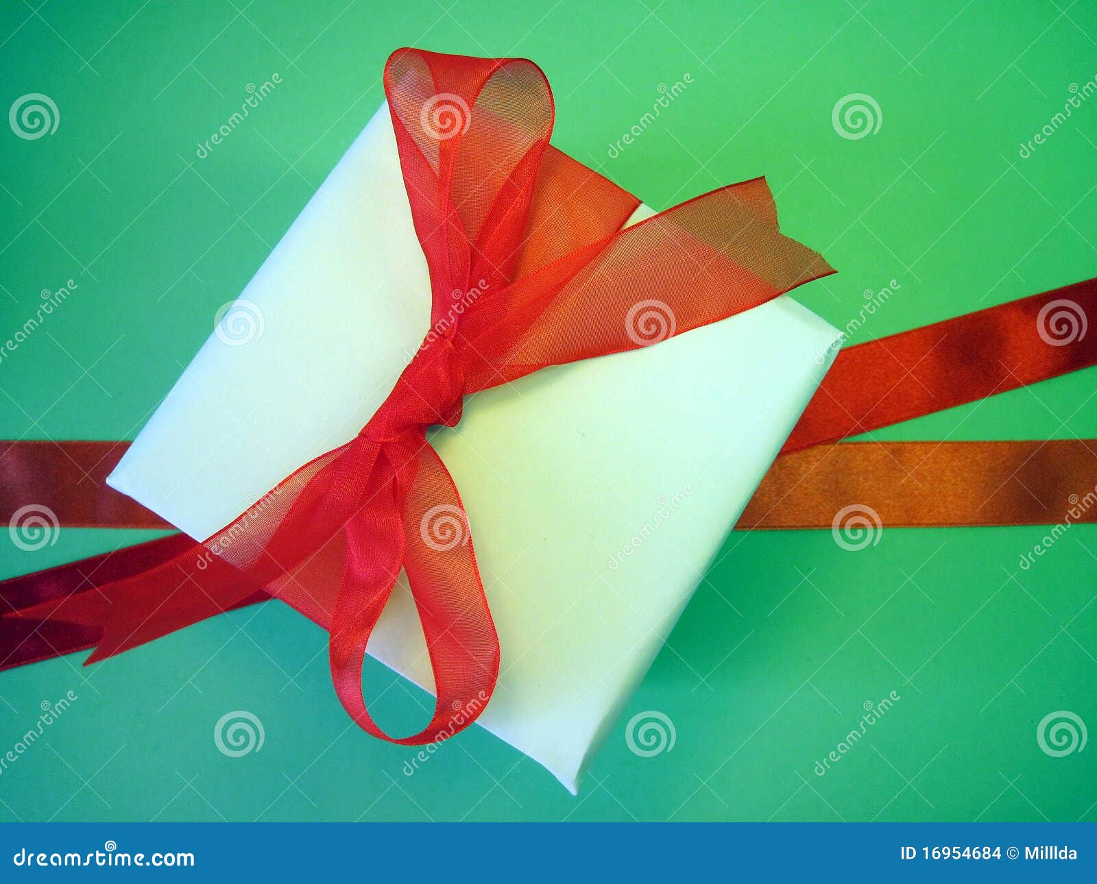 Gift box and ribbons stock photo. Image of birthday, abstract - 16954684