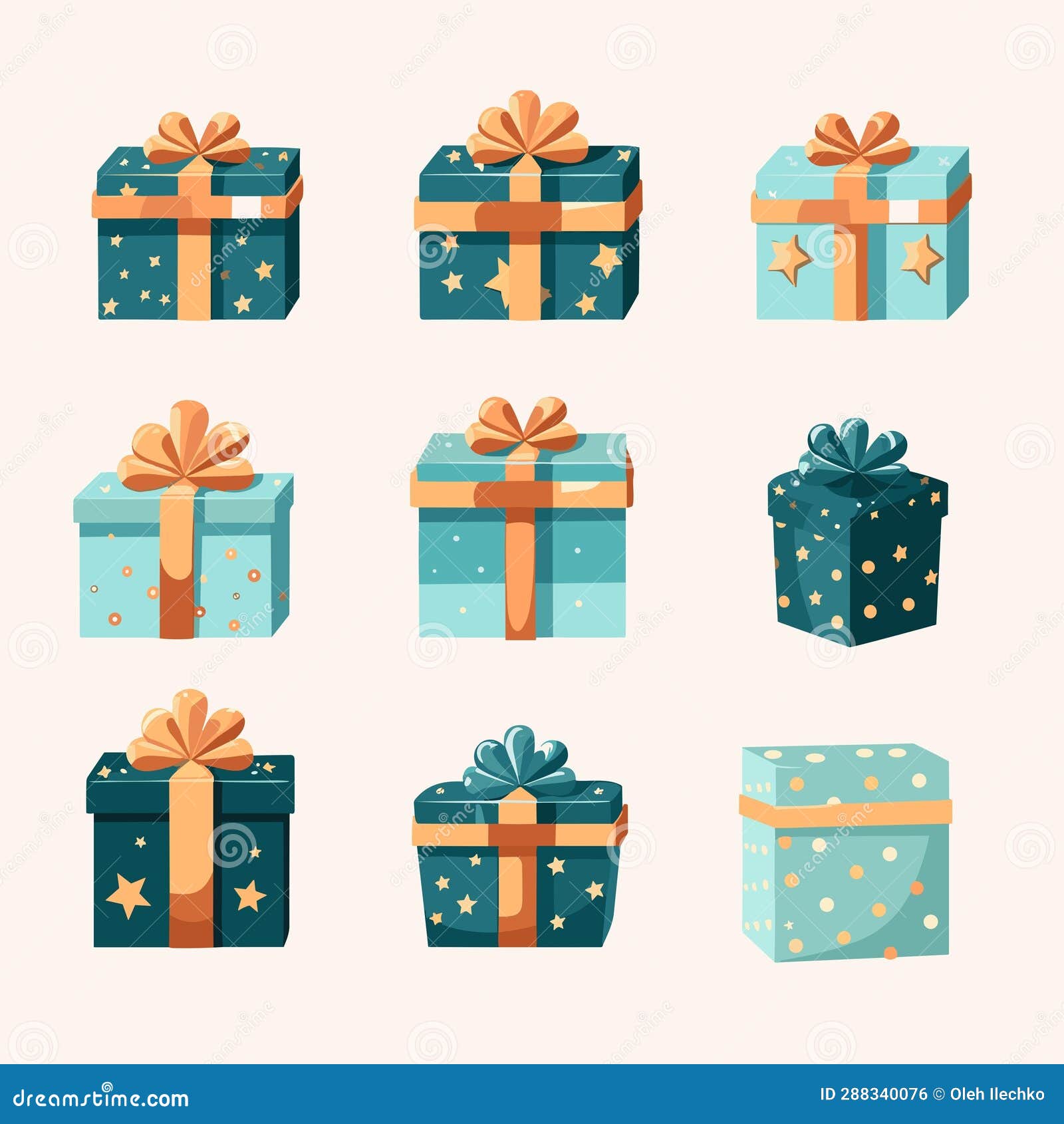 Gift Box Set Vector Flat Minimalistic Isolated Illustration Stock Vector - Illustration of open ...