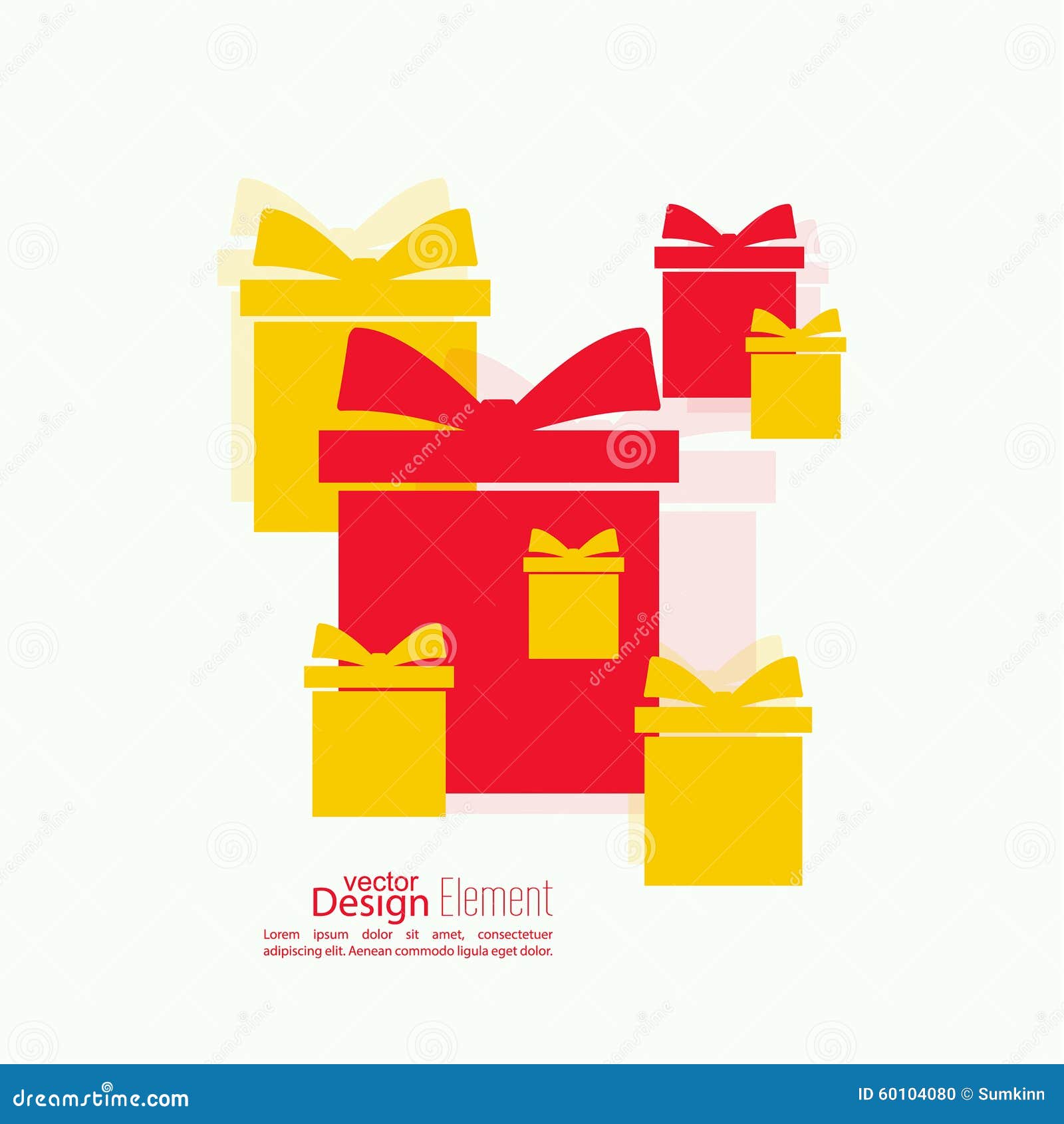 Gift box with shadow stock vector. Illustration of concept - 60104080