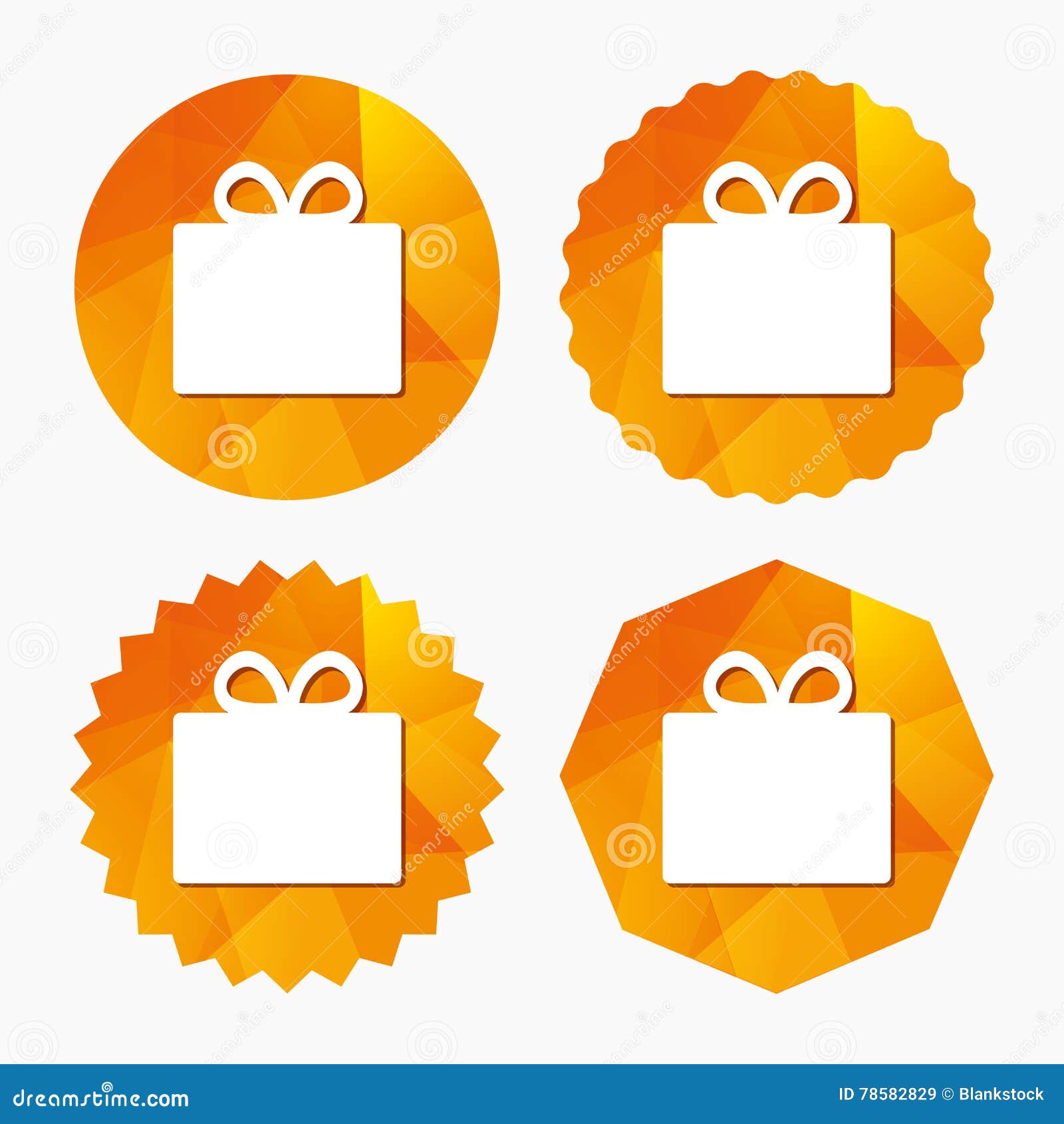 Gift Box Sign Icon. Present Symbol Stock Vector - Illustration of sign ...