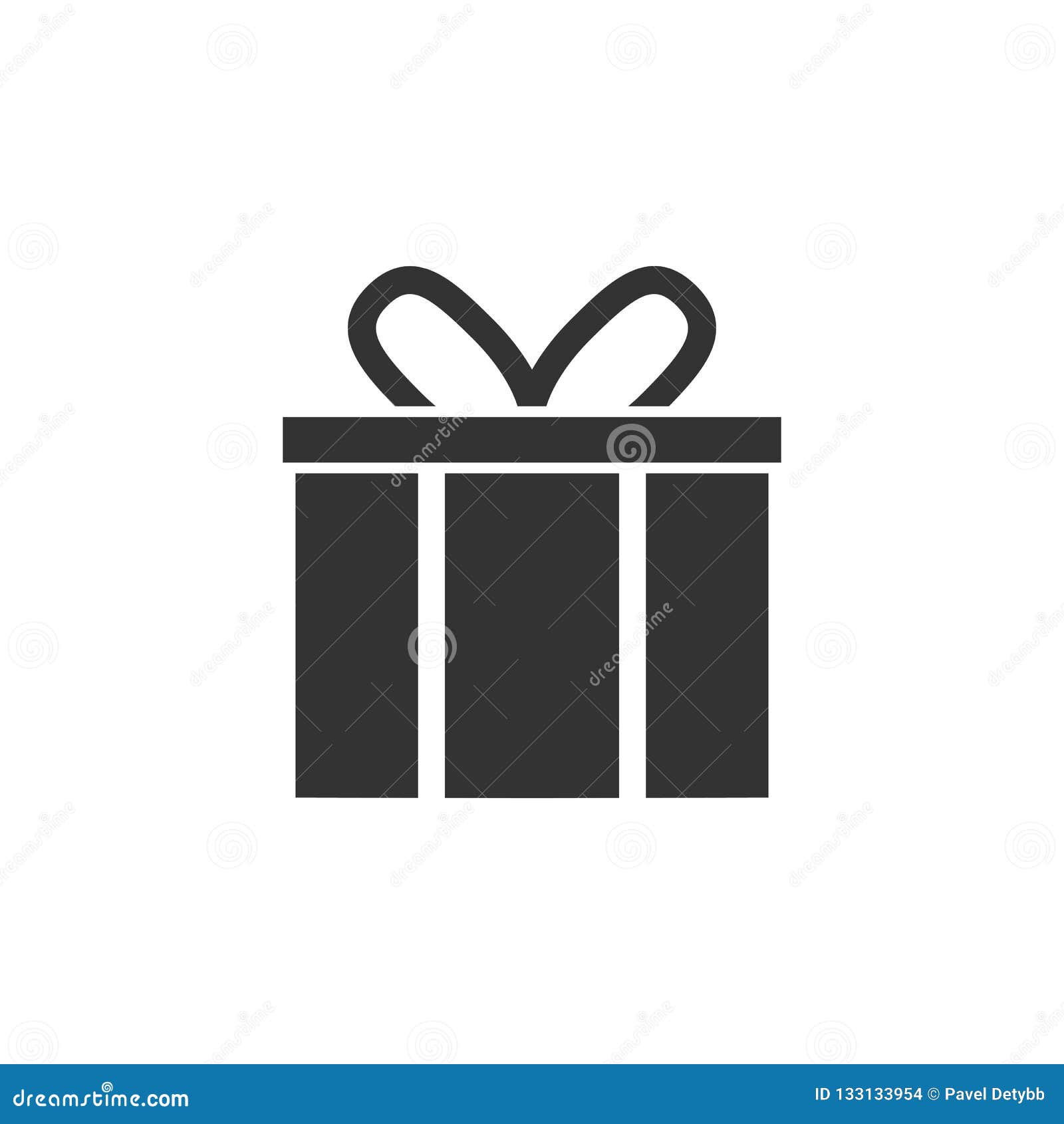 Gift Box Sign Icon. Vector Illustration, Flat Design Stock Illustration ...
