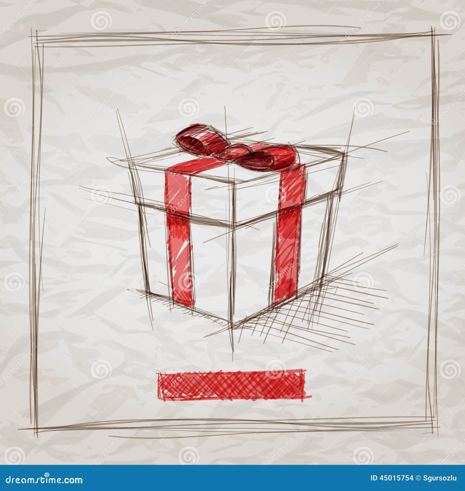 Gift Box Sketch stock vector. Illustration of celebrate - 45015754