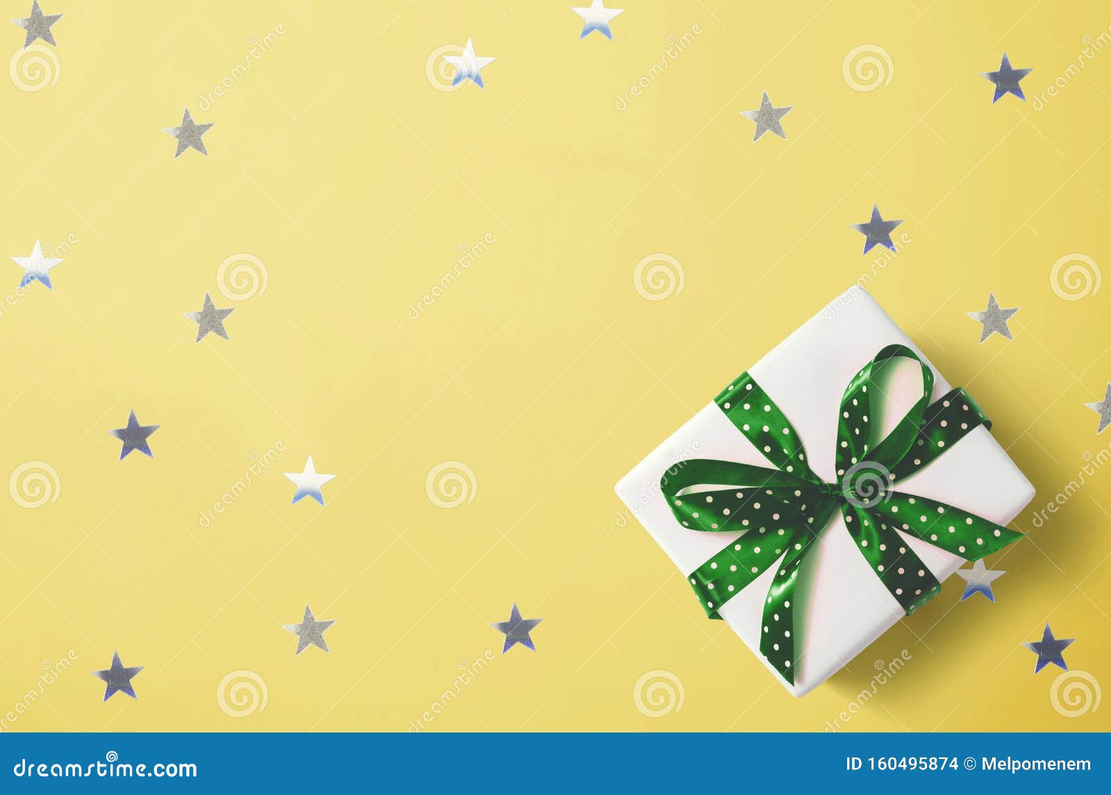 Gift box with small stars stock photo. Image of giftbox - 160495874