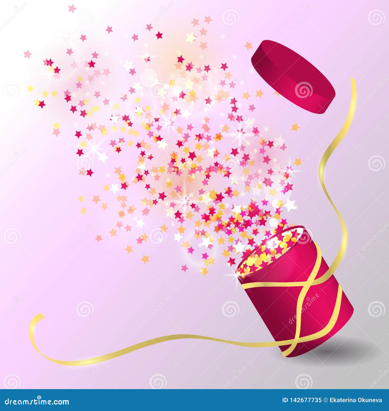 Gift Box with Sparkles. Light Vector Illustration Stock Vector ...