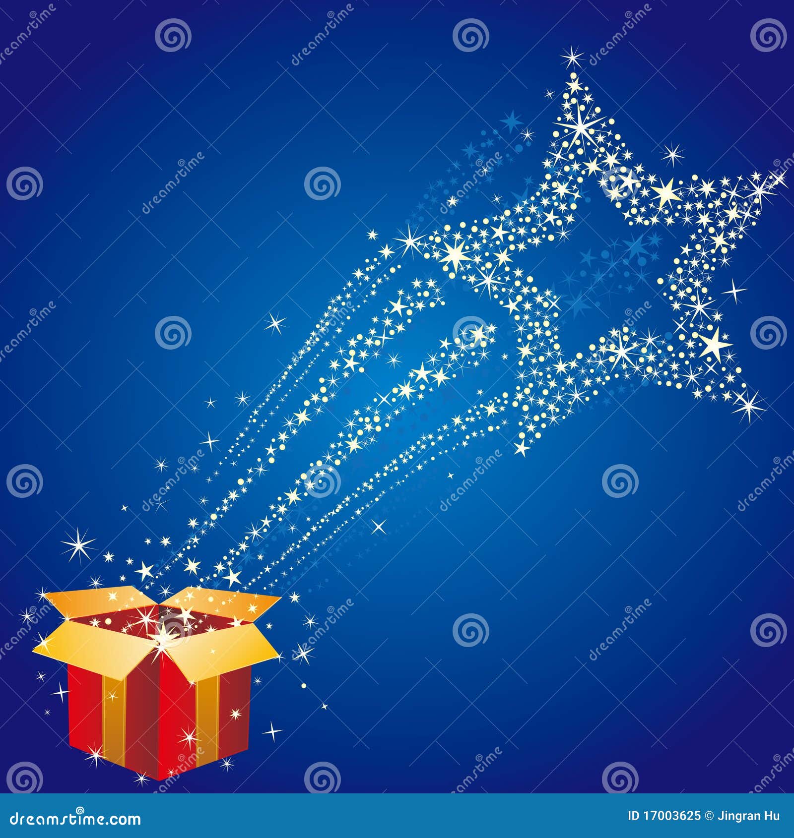Gift box and star stock vector. Illustration of decorative - 17003625
