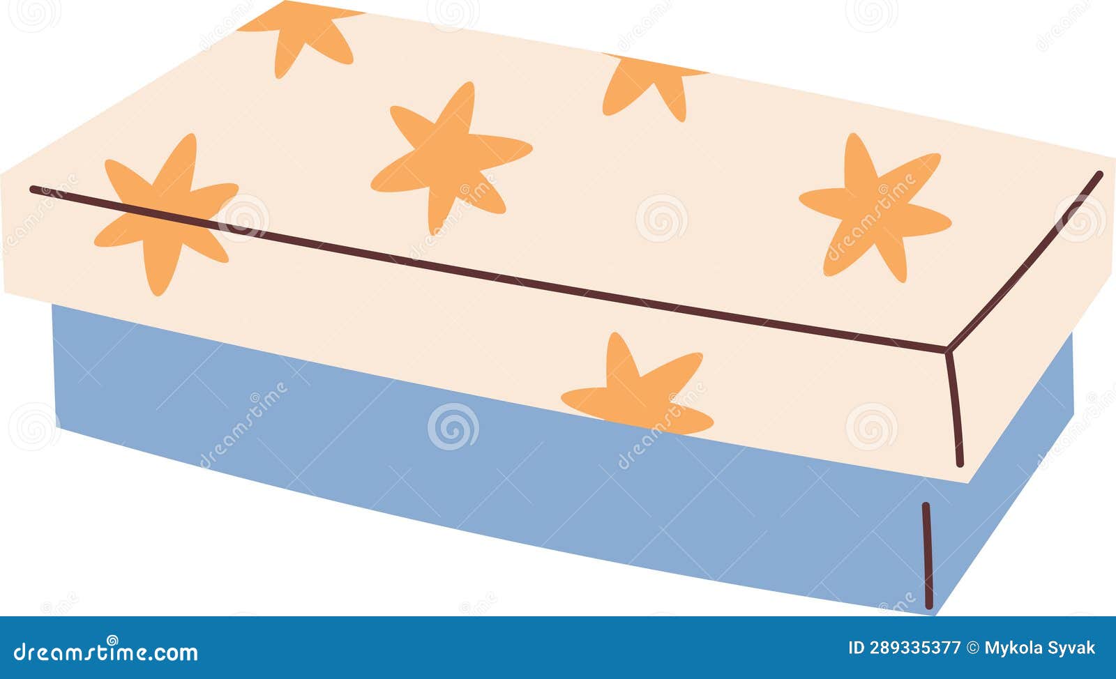 Gift Box with Stars stock vector. Illustration of light - 289335377