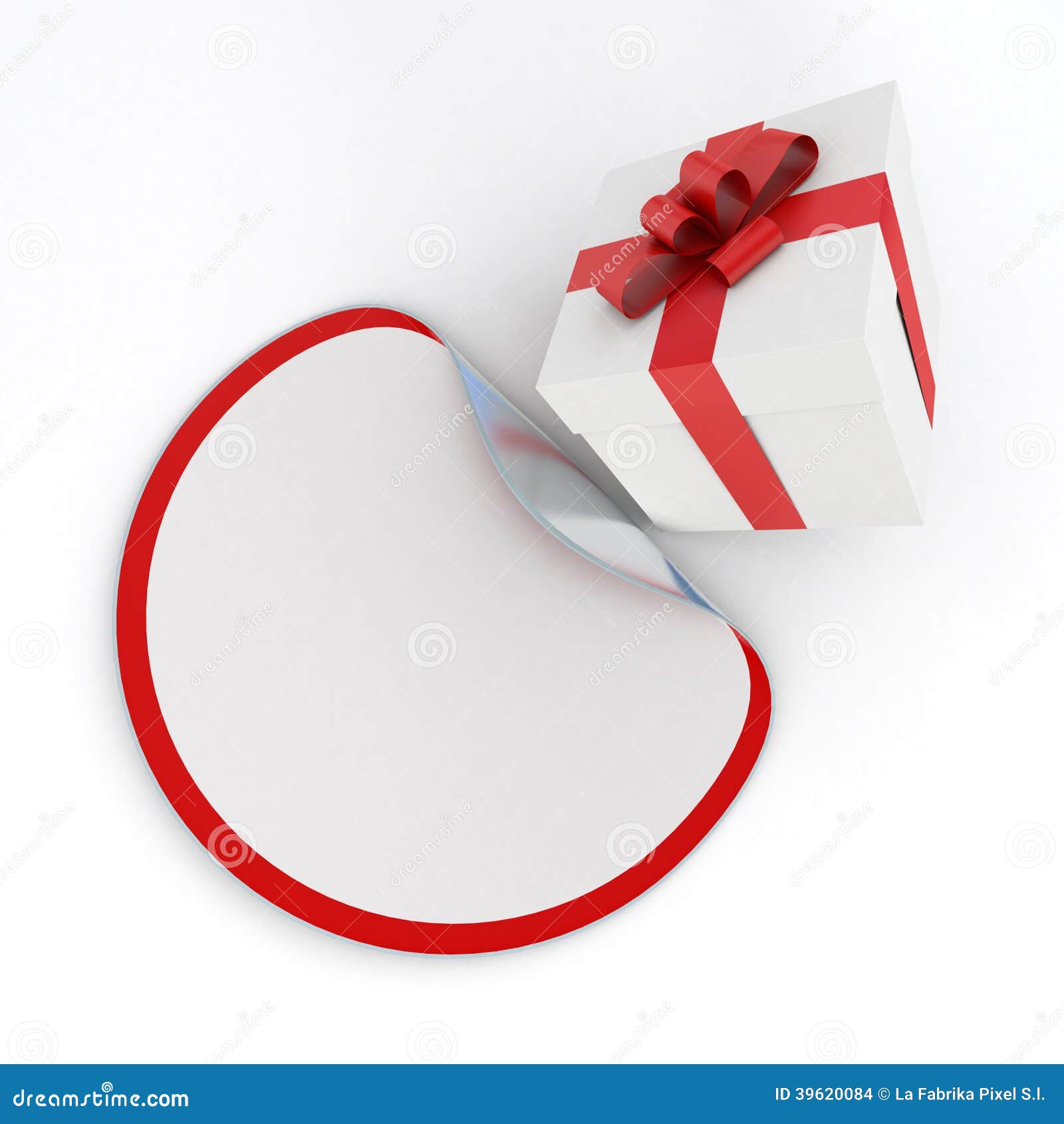 Gift box and sticker stock photo. Image of gift, coupon - 39620084
