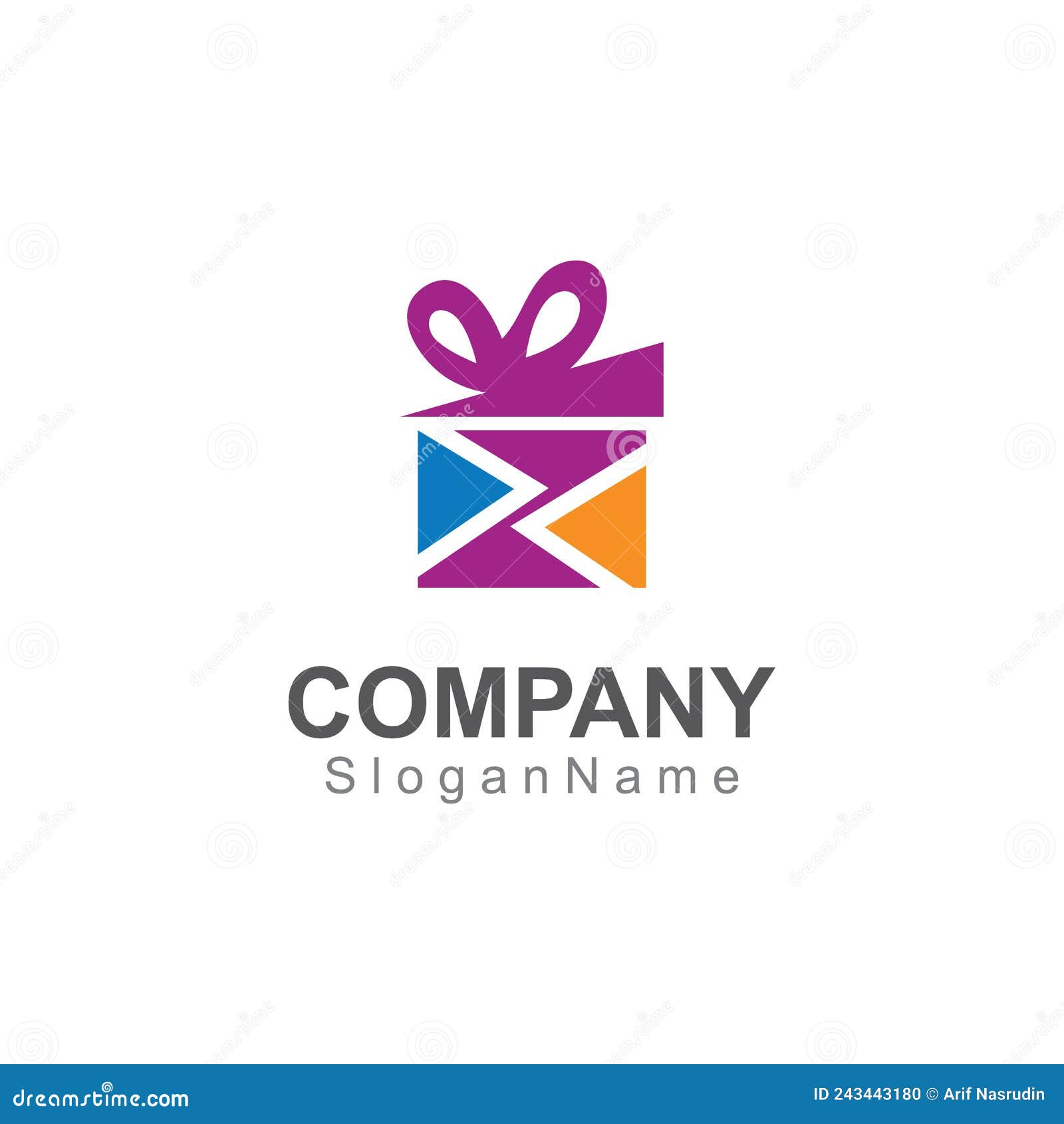 Gift Box Surprise Logo Design Vector Template Image Art Concept Stock ...