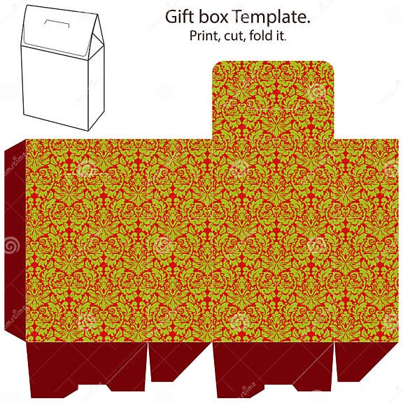Gift box template stock vector. Illustration of print - 26793593