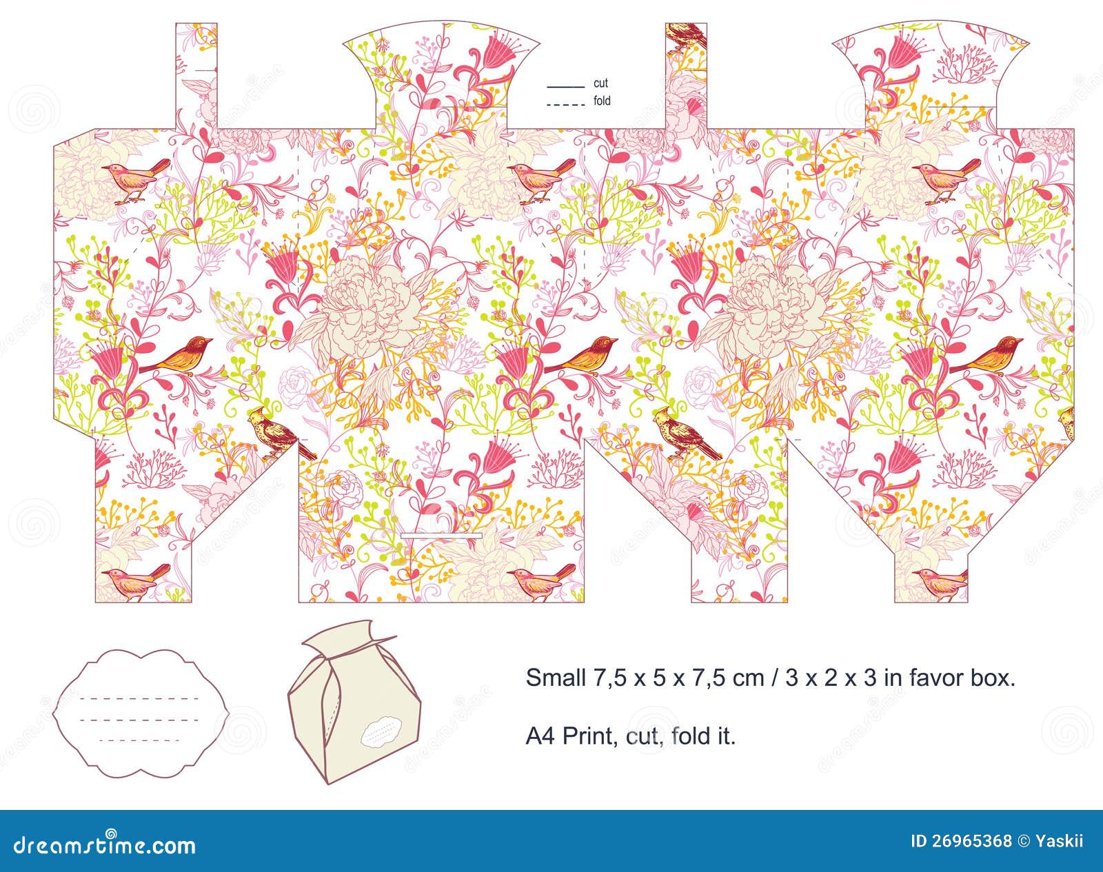 Gift box template stock vector. Illustration of plant - 26965368