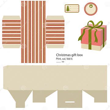 Gift box template. stock vector. Illustration of holiday - 27036304