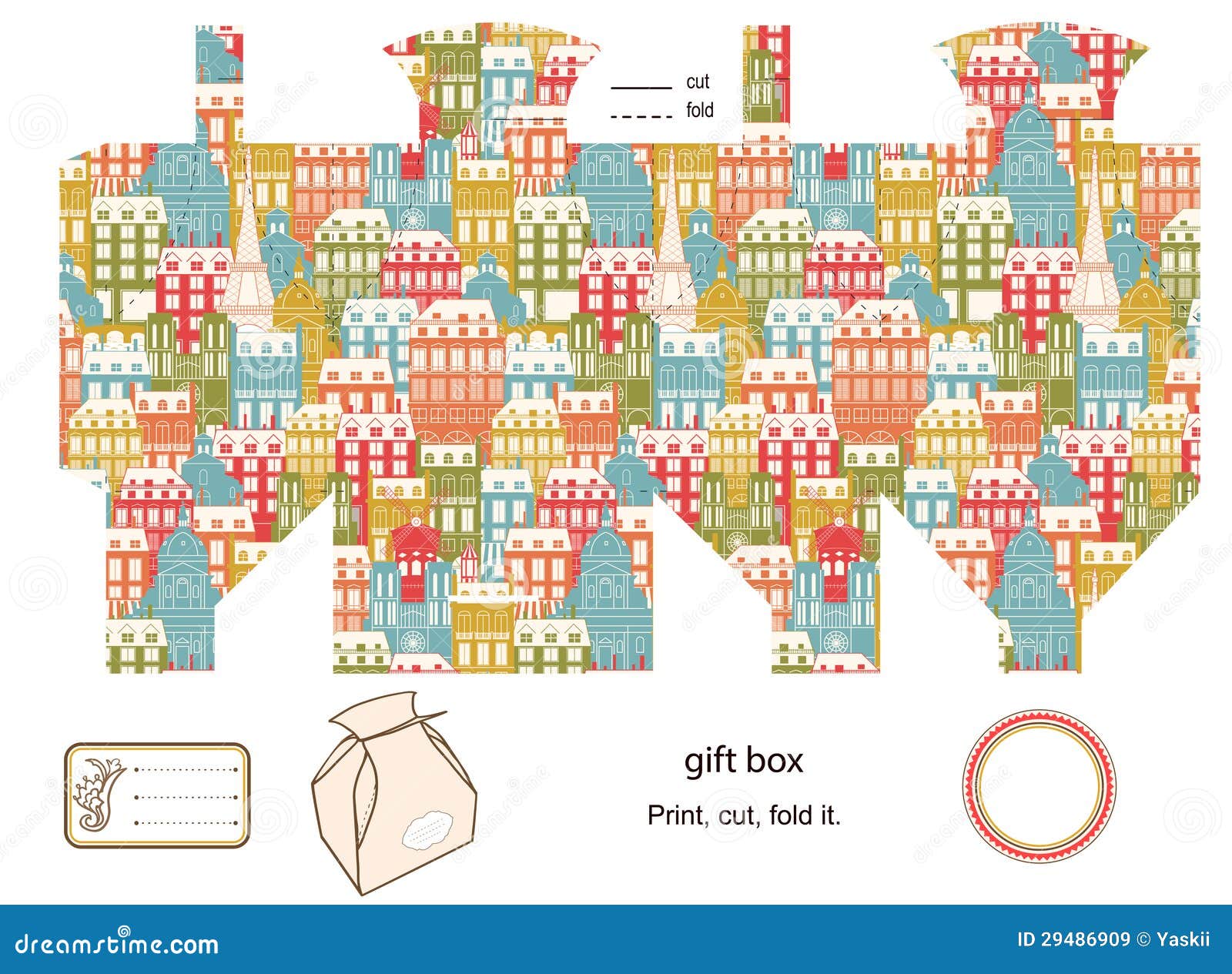 Gift box template stock vector. Illustration of packaging - 29486909