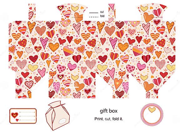 Gift box template stock vector. Illustration of instructions - 29486952