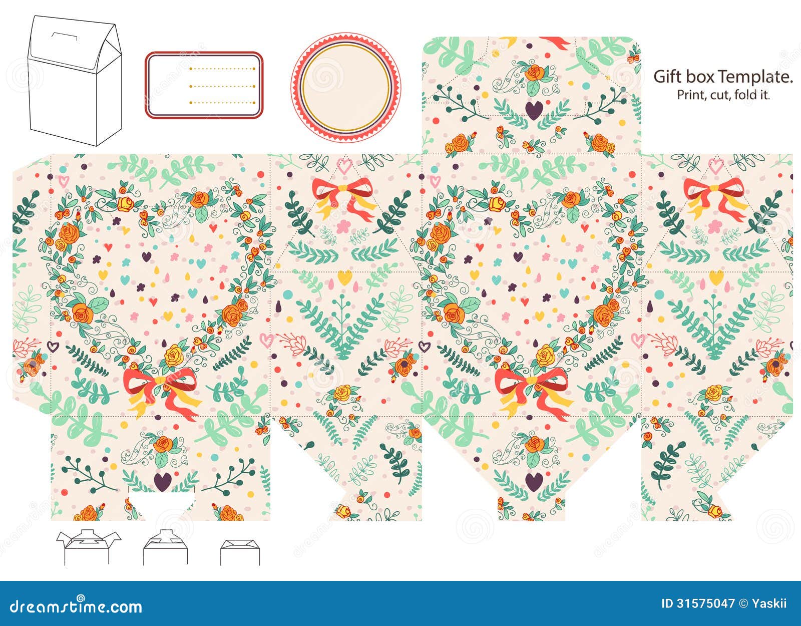 Gift box template stock vector. Illustration of party - 31575047