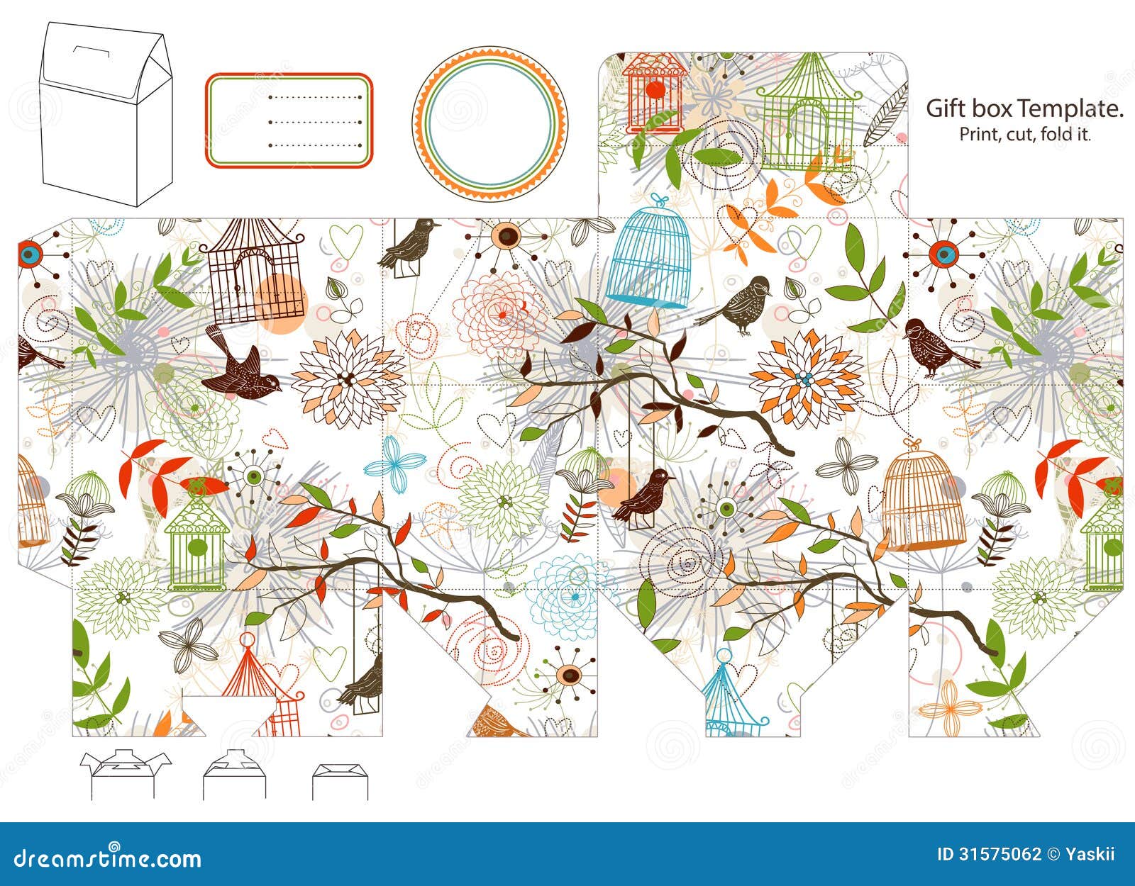 A Set Of Birds And Birdcages Icon Design Template With Various Models ...